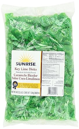 Amazon.com : Sunrise Confections Key Lime Disks - Hard Candy 3 Pound ...