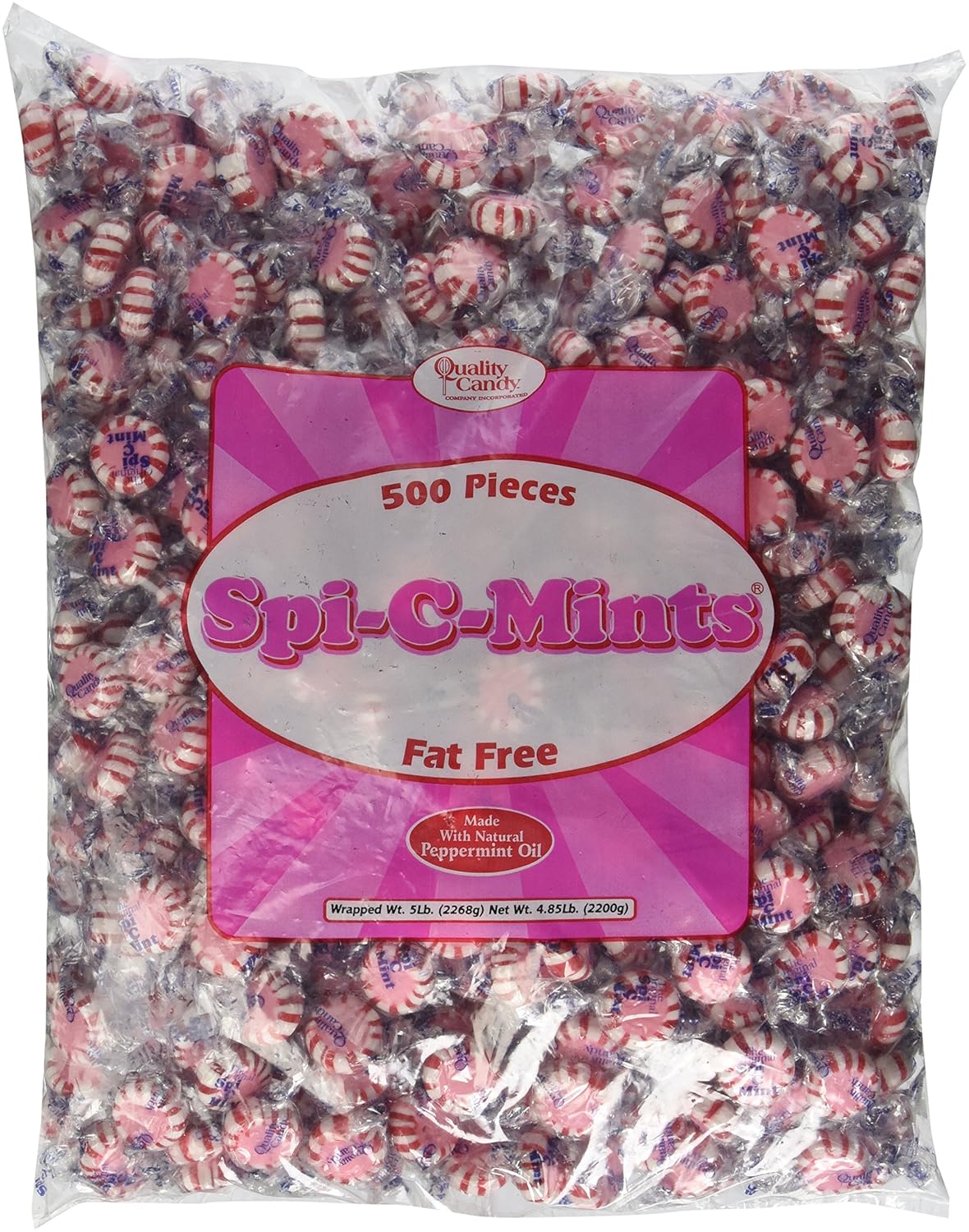 Amazon.com : Quality Candy Company Spi-C-Mints, 5 Pounds : Candy Mints ...