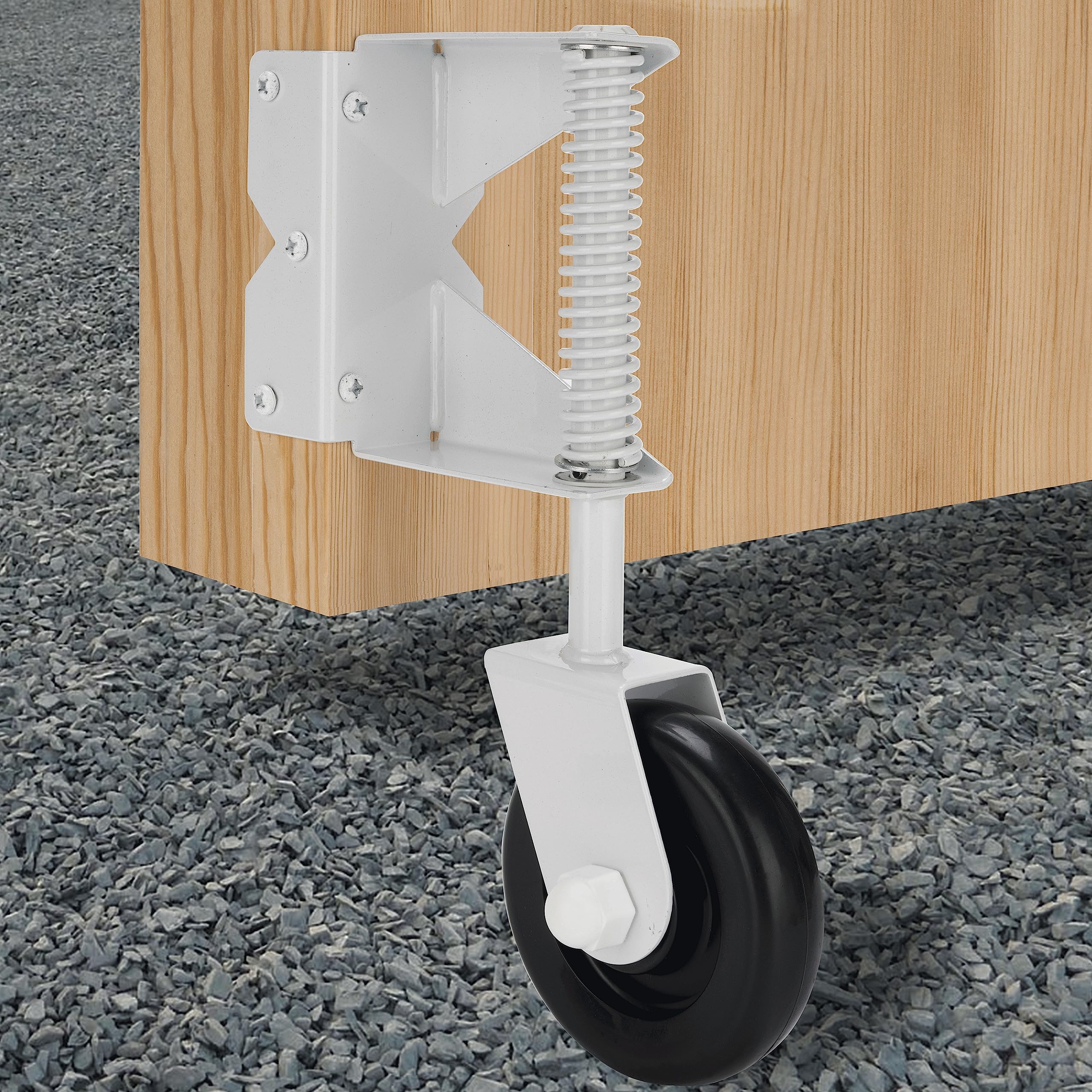 Snapklik.com : Gate Wheel Spring-Loaded Gate Caster Kit For Wooden PVC ...