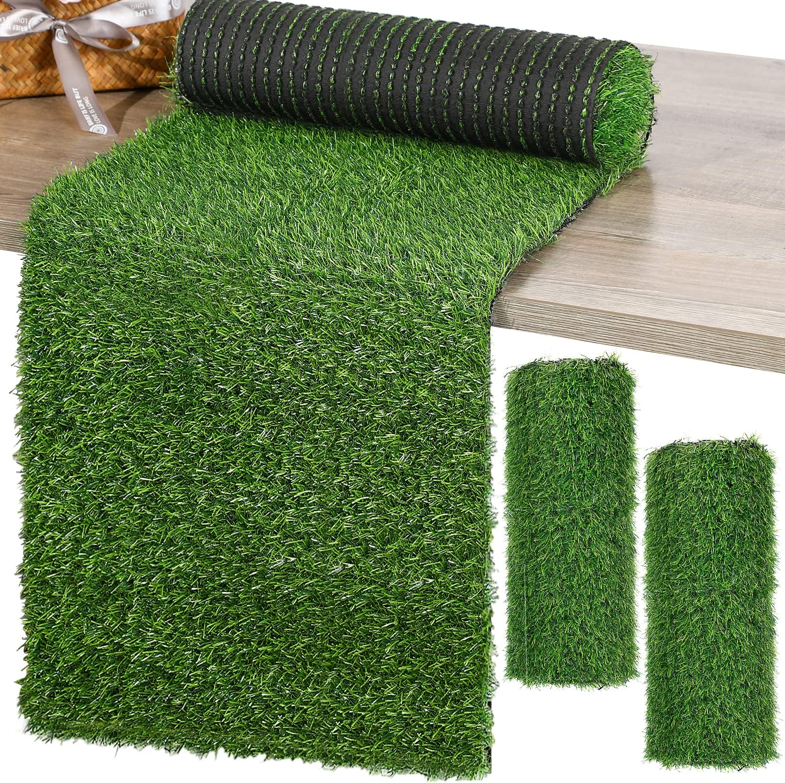 Amazon.com: Grass Table Runner Artificial Tabletop Decor Synthetic Turf ...