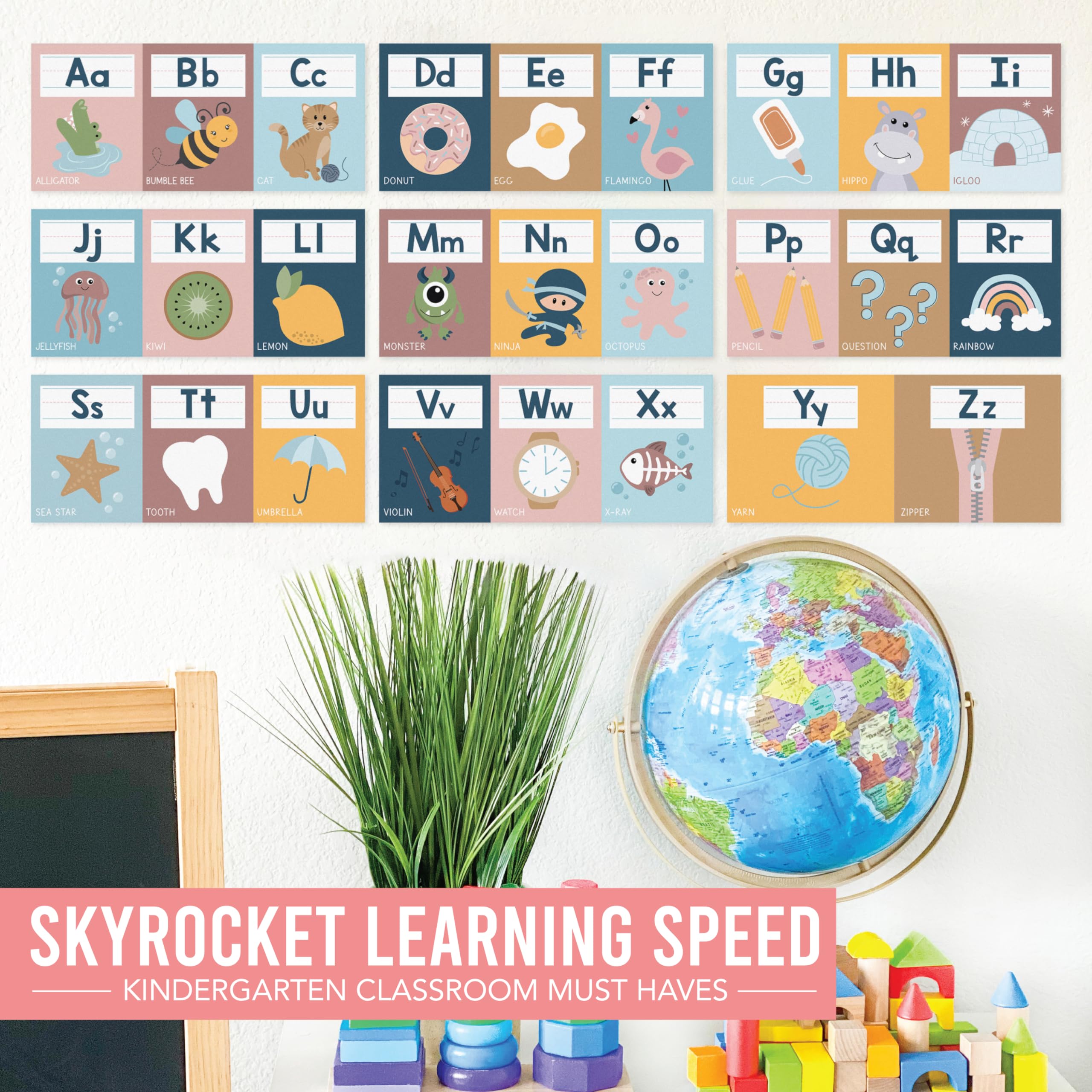 Snapklik.com : Alphabet For Classroom Wall - ABC Letters And Numbers ...