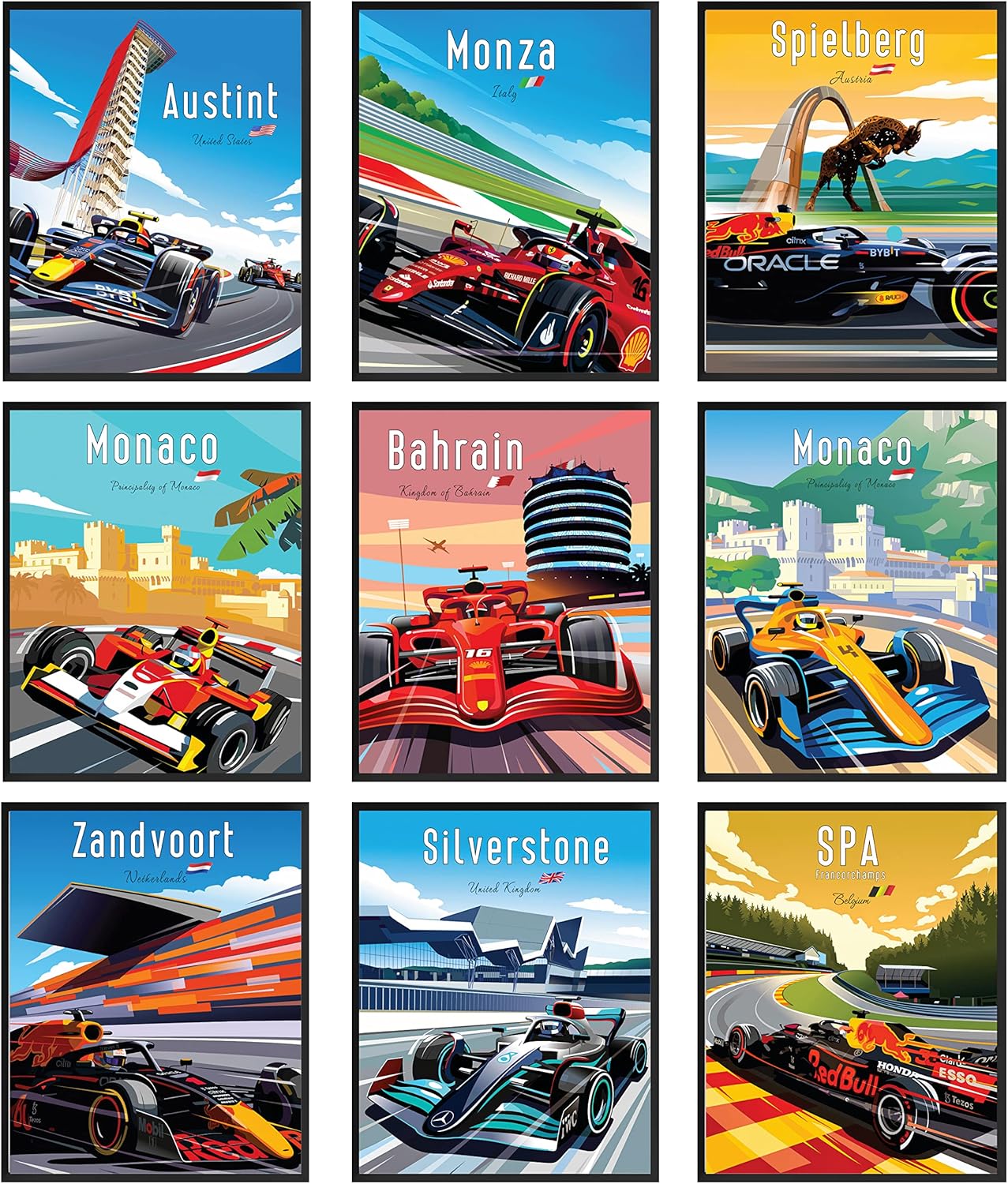 Amazon.com: 97 Decor F1 Car Posters - Formula 1 Poster, Race Car Wall ...