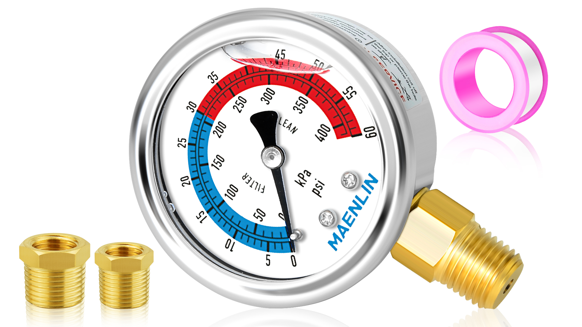 Watch 1/4" NPT Glycerine Filled Pool Filter Pressure gauges on Amazon Live