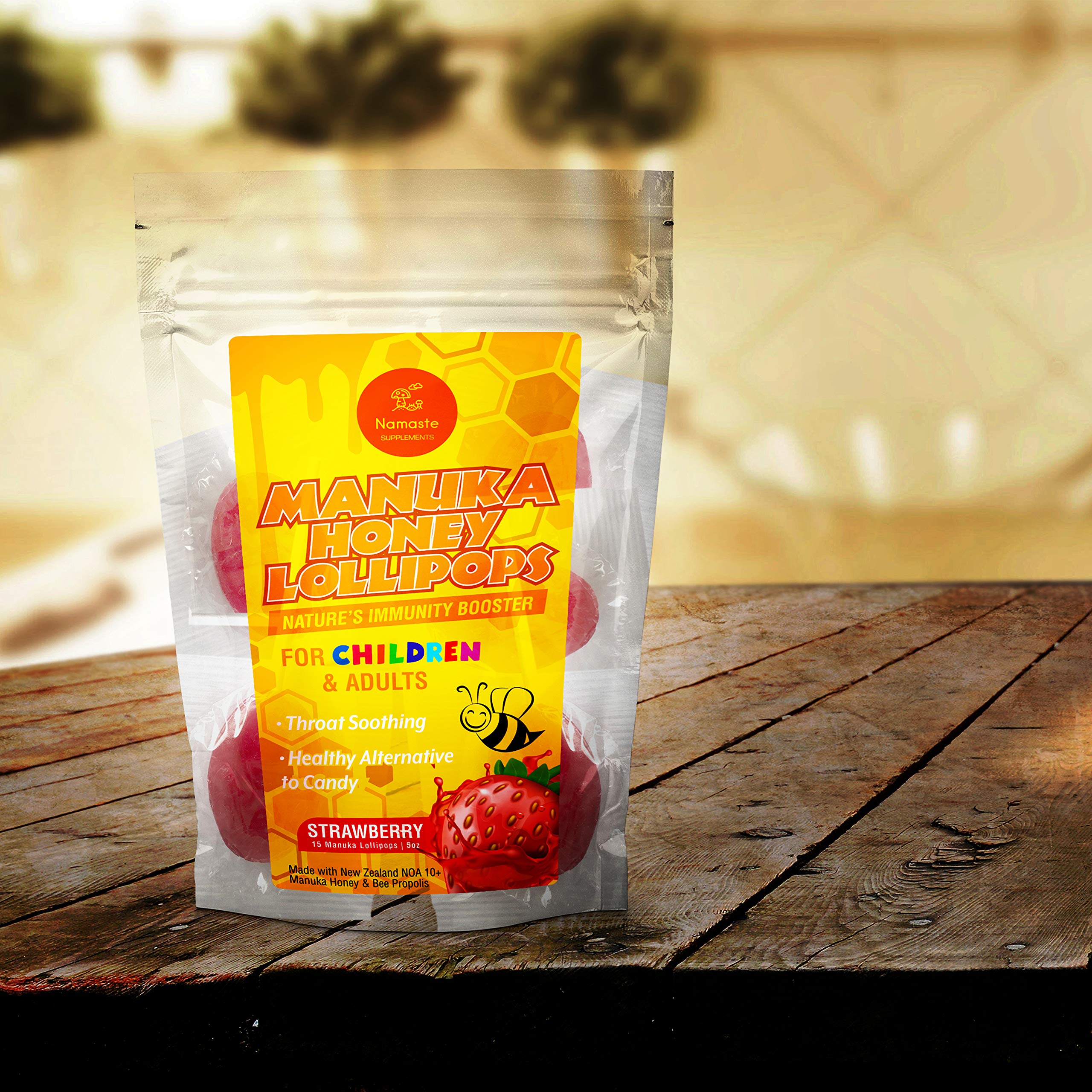 Buy Manuka Honey Throat Soothing Immunity Lemon Lollipops for Children ...