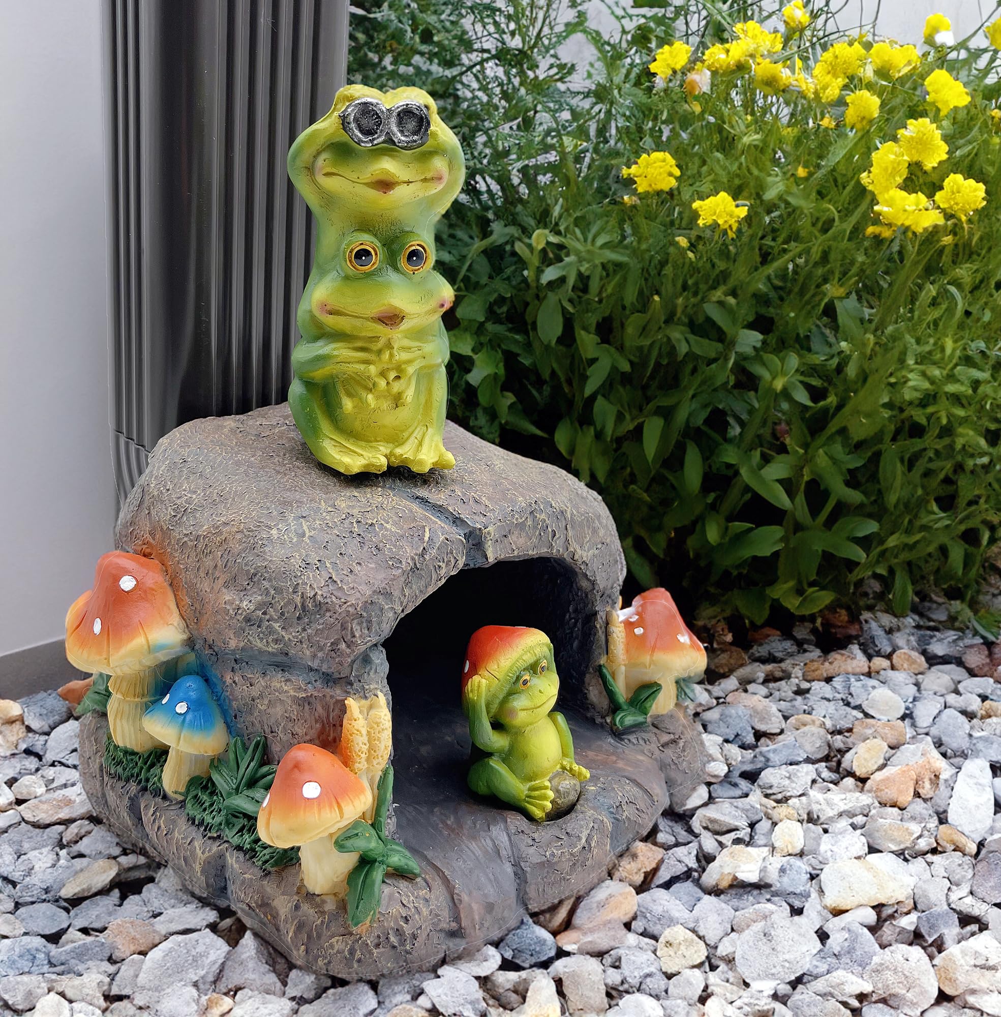 Snapklik.com : Frog Sculpture Gutter Decor Downspout Extender Diverter ...