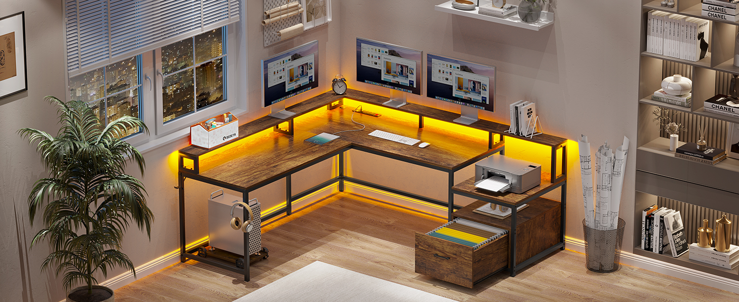 Watch SEDETA L Shaped Desk Installation video on Amazon Live