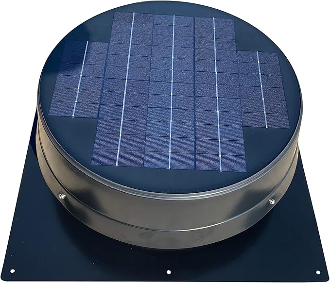 Amazon.com: Remington Solar 20 Watt Roof Mount Solar Attic Fan - Round ...