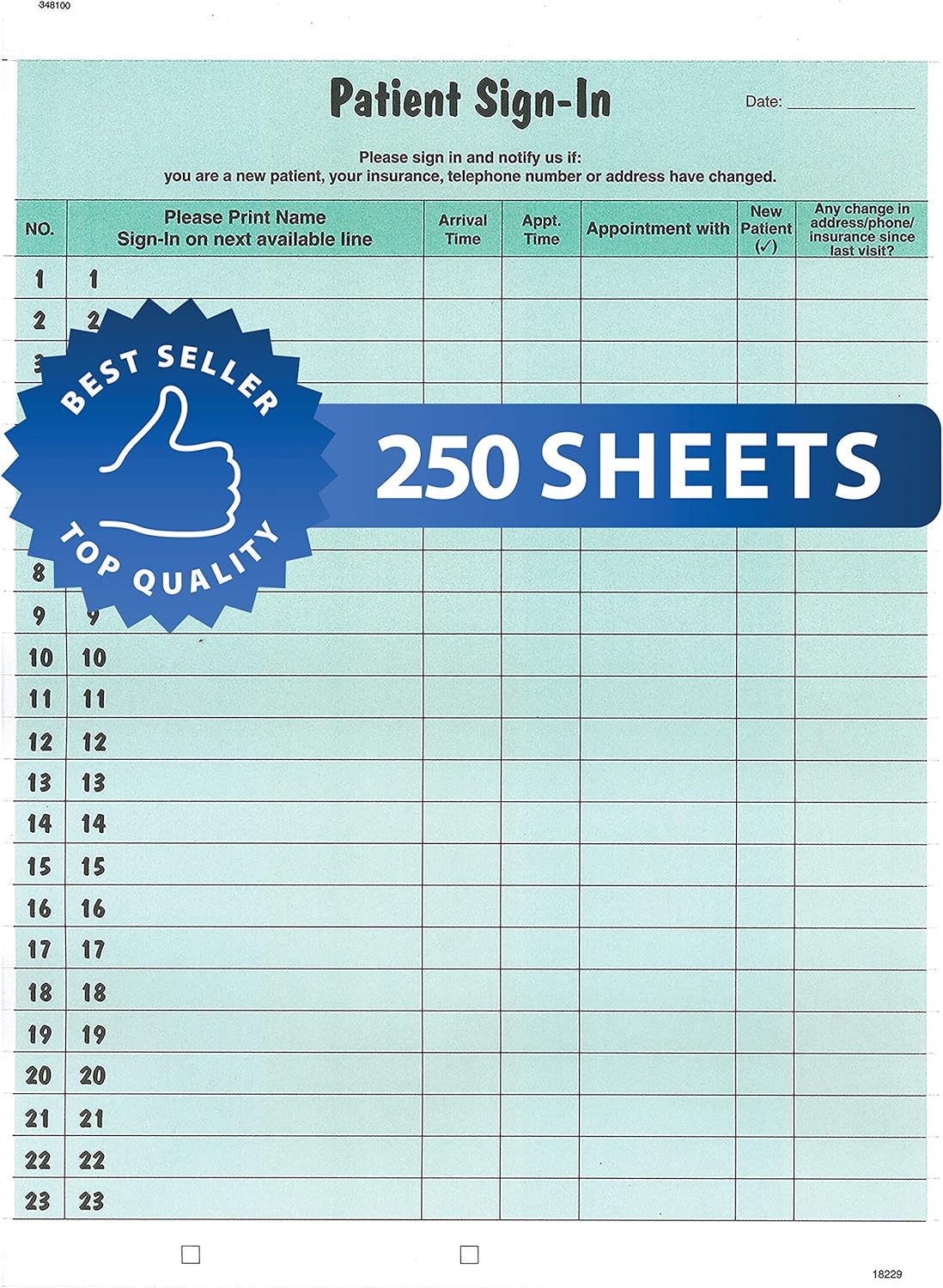 Amazon.com : Tabbies Patient Sign-in Peel Off Label Forms, 250 Sheets ...