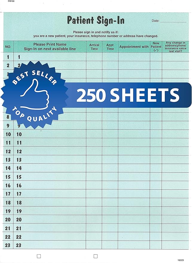 Amazon.com : Tabbies Patient Sign-in Peel Off Label Forms, 250 Sheets ...