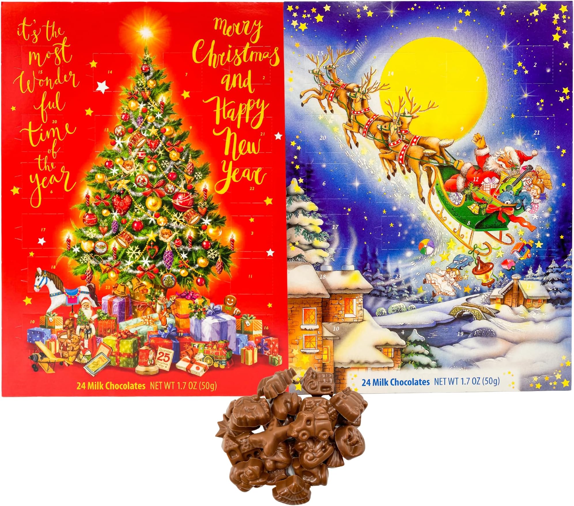 Amazon.com: Windel Traditional Holiday Advent Calendar - 24 Pieces of ...