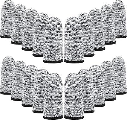 Amazon.com: 20 Pieces Cut Resistant Finger Cots Finger Sleeve ...