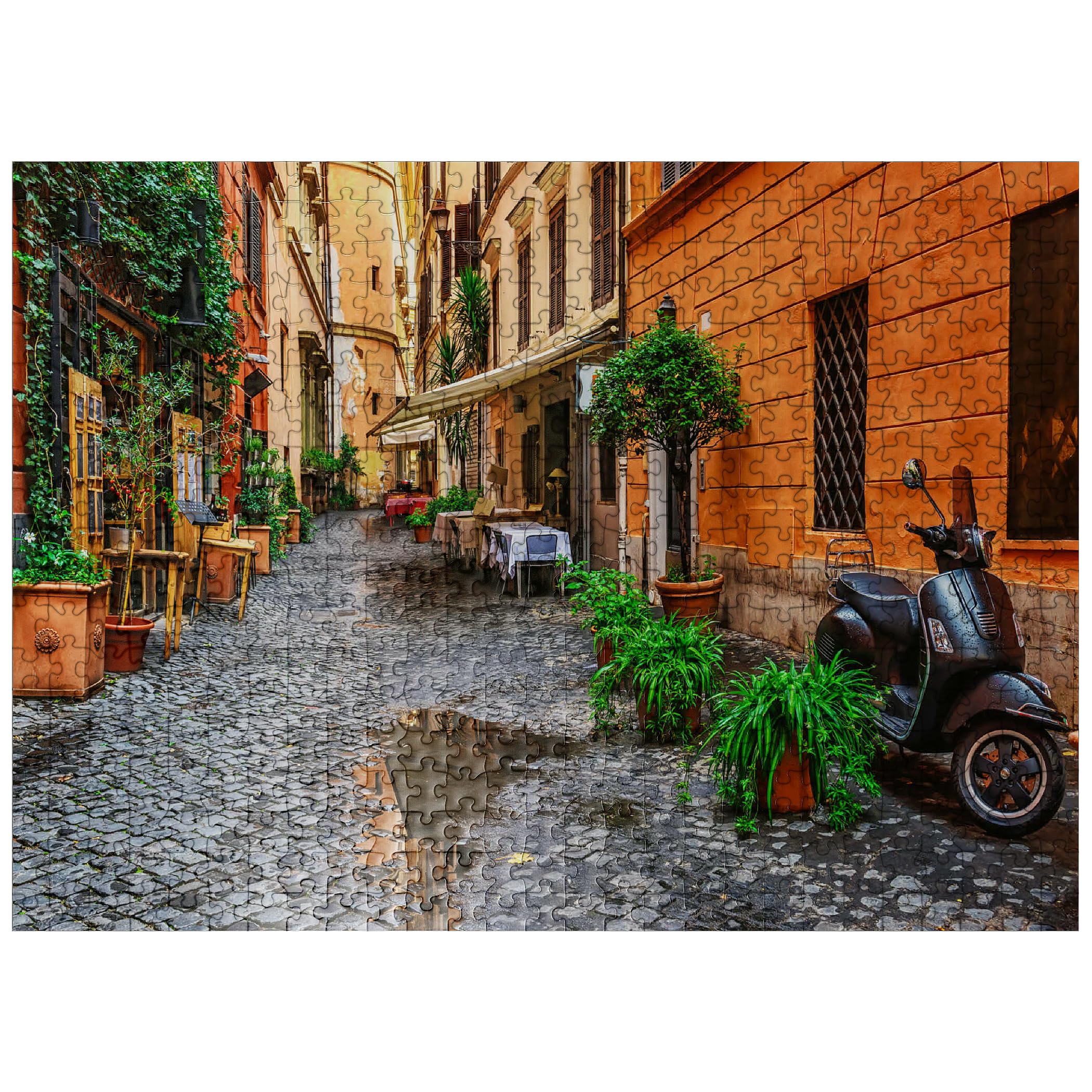 Amazon.com: MyPuzzle View of an Old Narrow Street in Rome, Italy ...