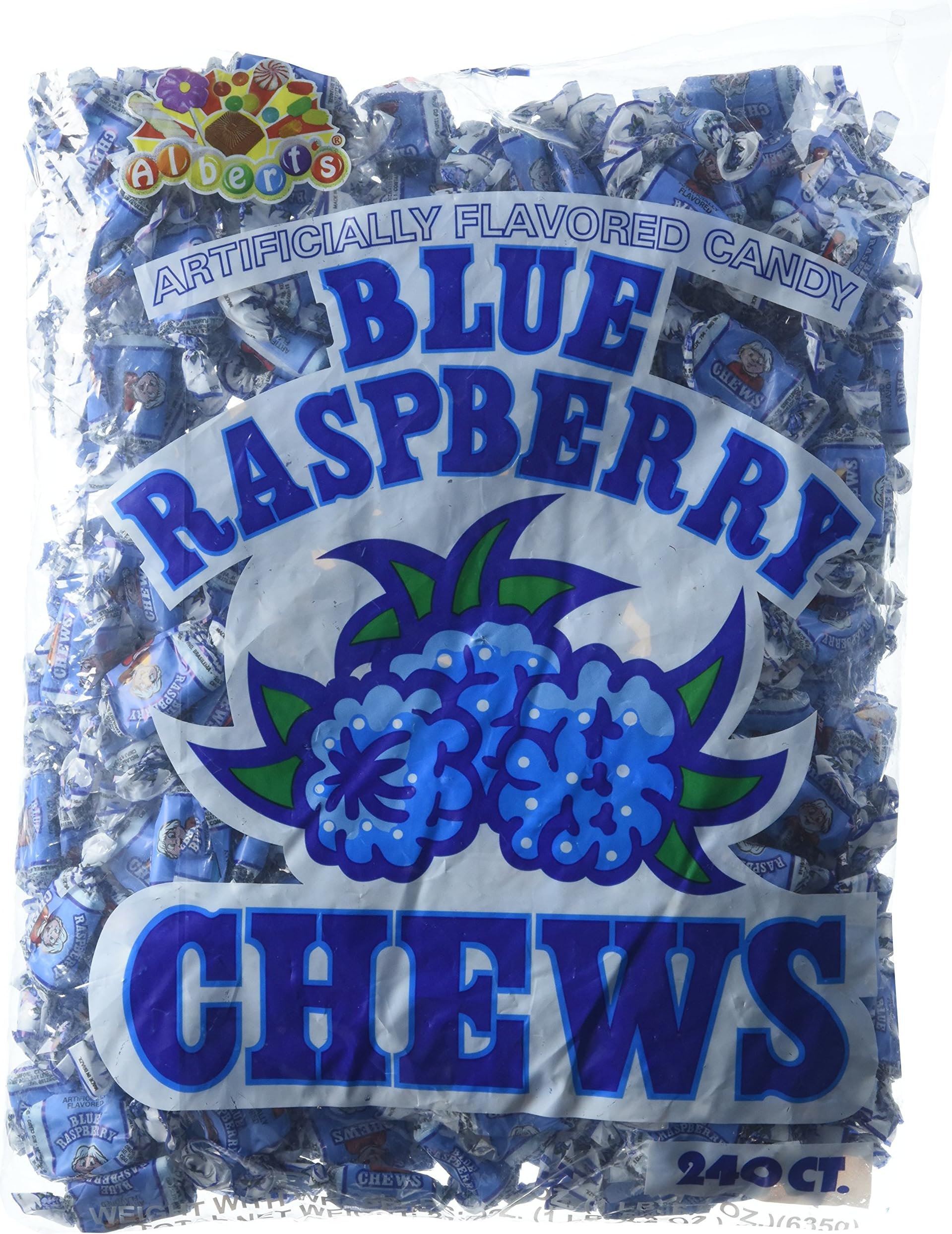 Amazon.com: Albert's Chews Blue Raspberry,1.53 pounds ,240
