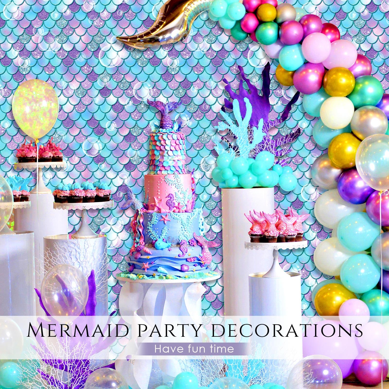 1 Roll 1200 Inch x 54 Inch Under The Ocean Tablecloth Ocean Themed ...