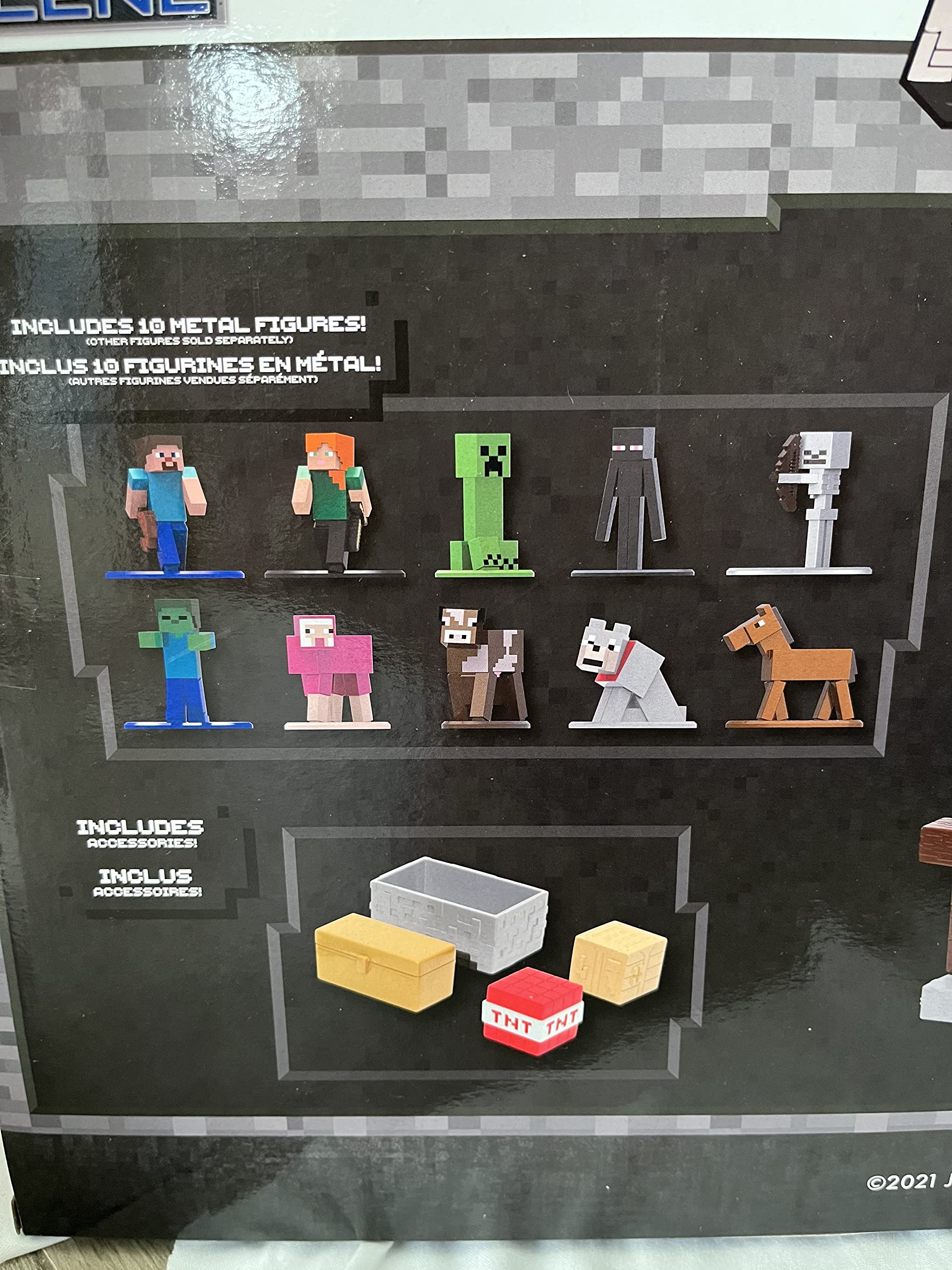 Minecraft Overworld Nano Scene with Nano Metalfigs: Buy Online in INDIA ...