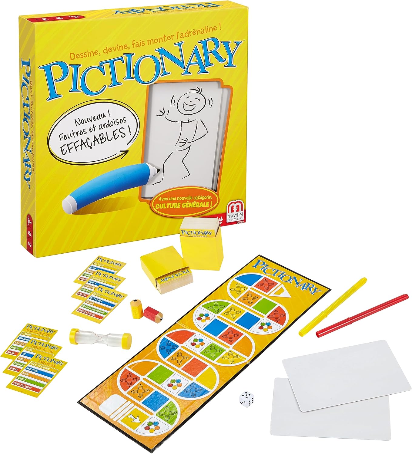 Mattel Games DKD50 Pictionary, Jeu de Société et de Dessin, Version ...