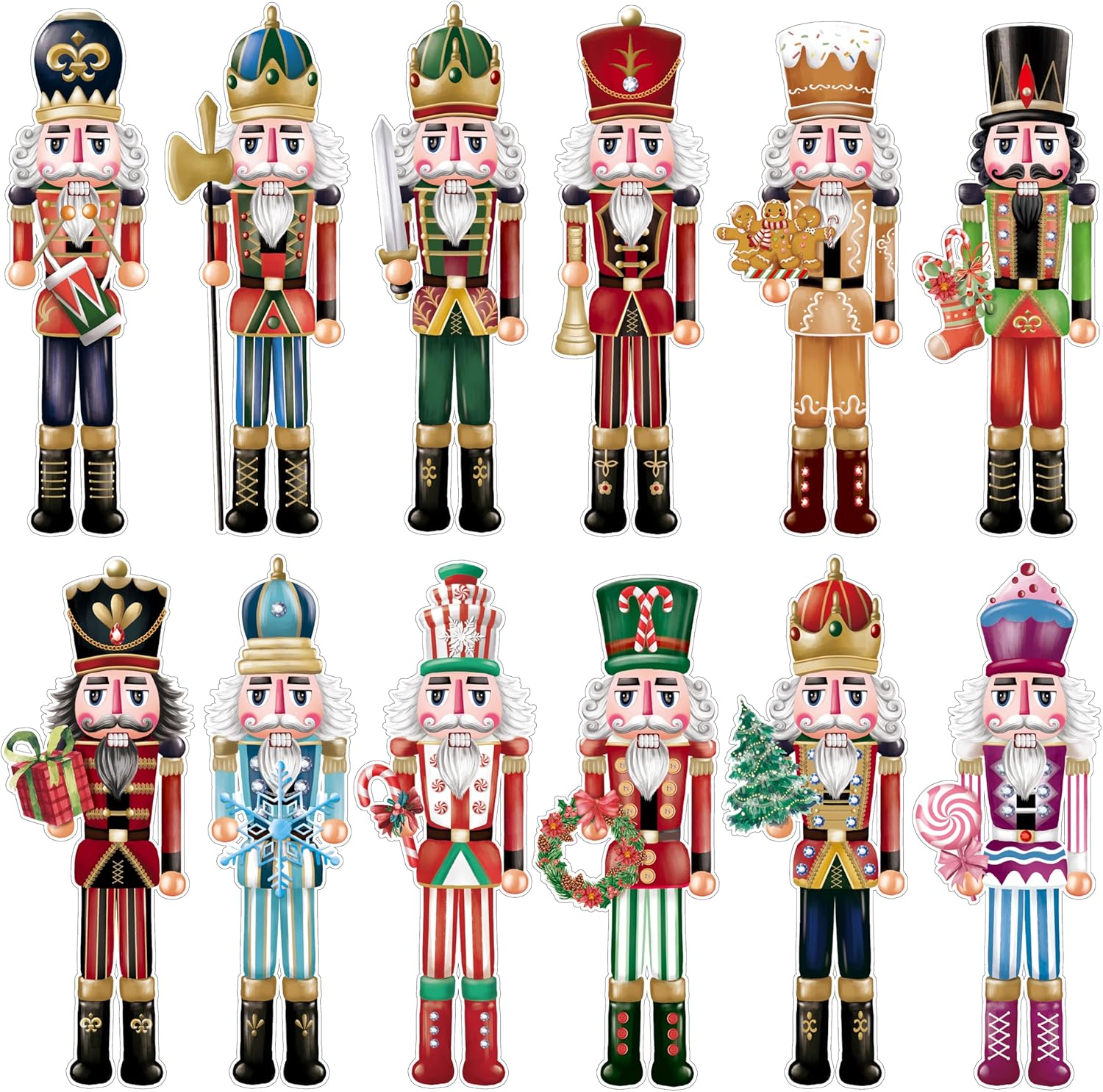 Amazon.com: TREWAVE 48 Pcs Christmas Nutcracker Cutouts Christmas ...