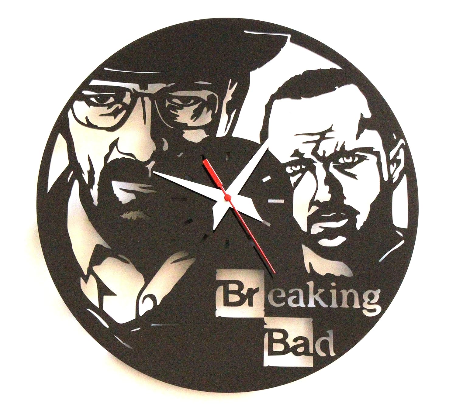 Buy Daedal -Breaking Bad Vinyl Disk Black Quartz Wall Designer Clock ...