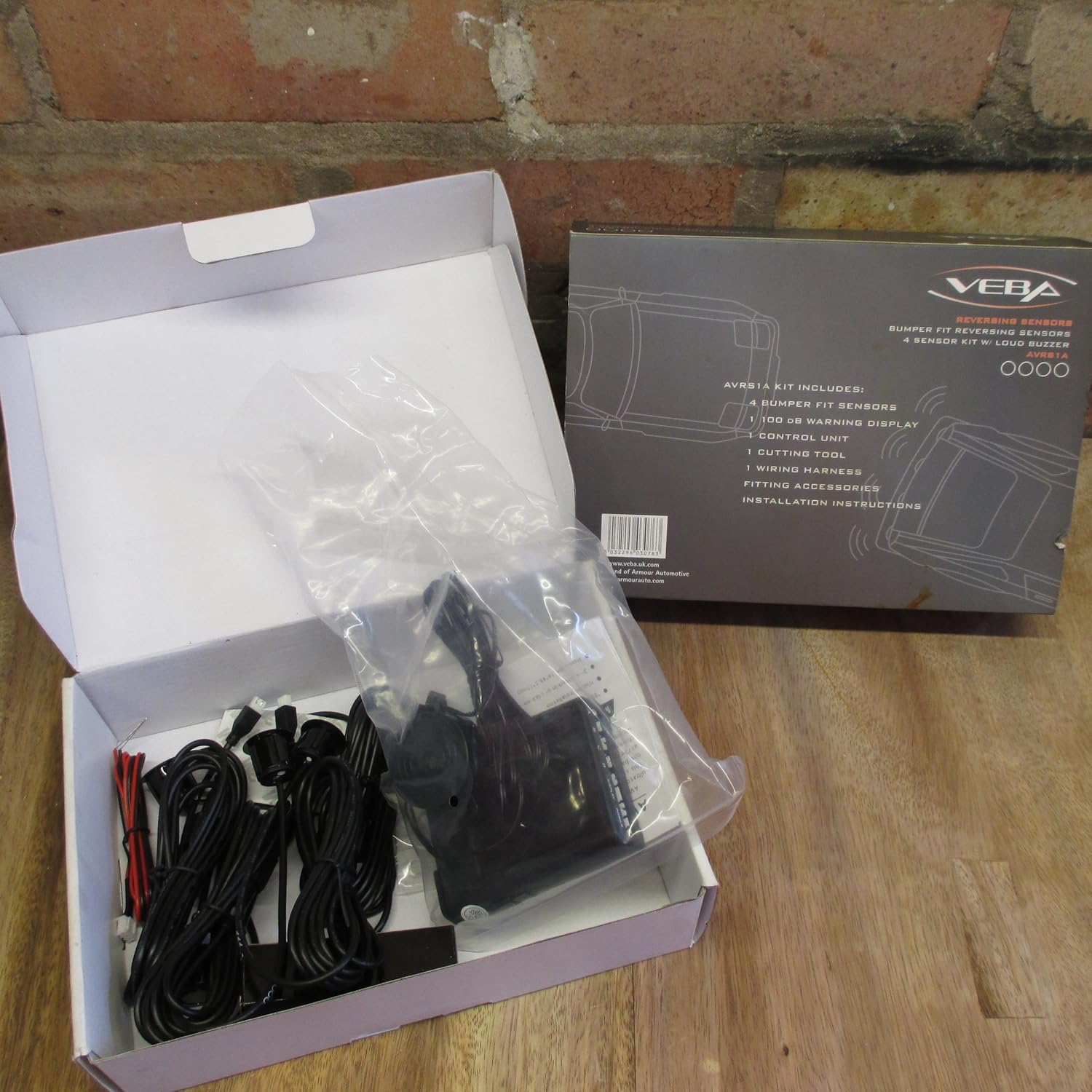 Veba AVRS1A Four Reverse Parking Sensors Kit with 100 DB Buzzer: Amazon ...