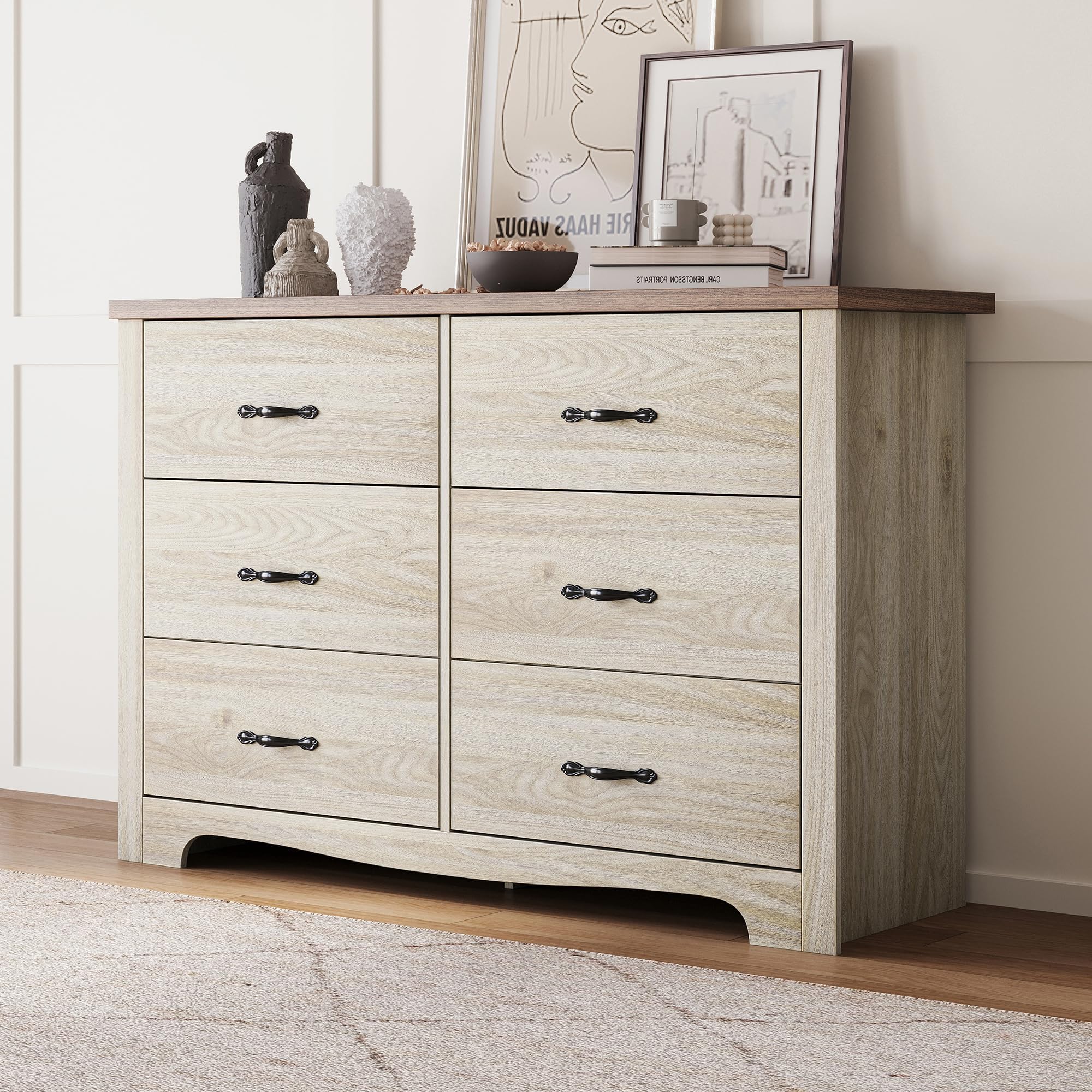 Amazon.com: LINSY HOME 7 Drawer Dresser, White Dresser for Bedroom ...
