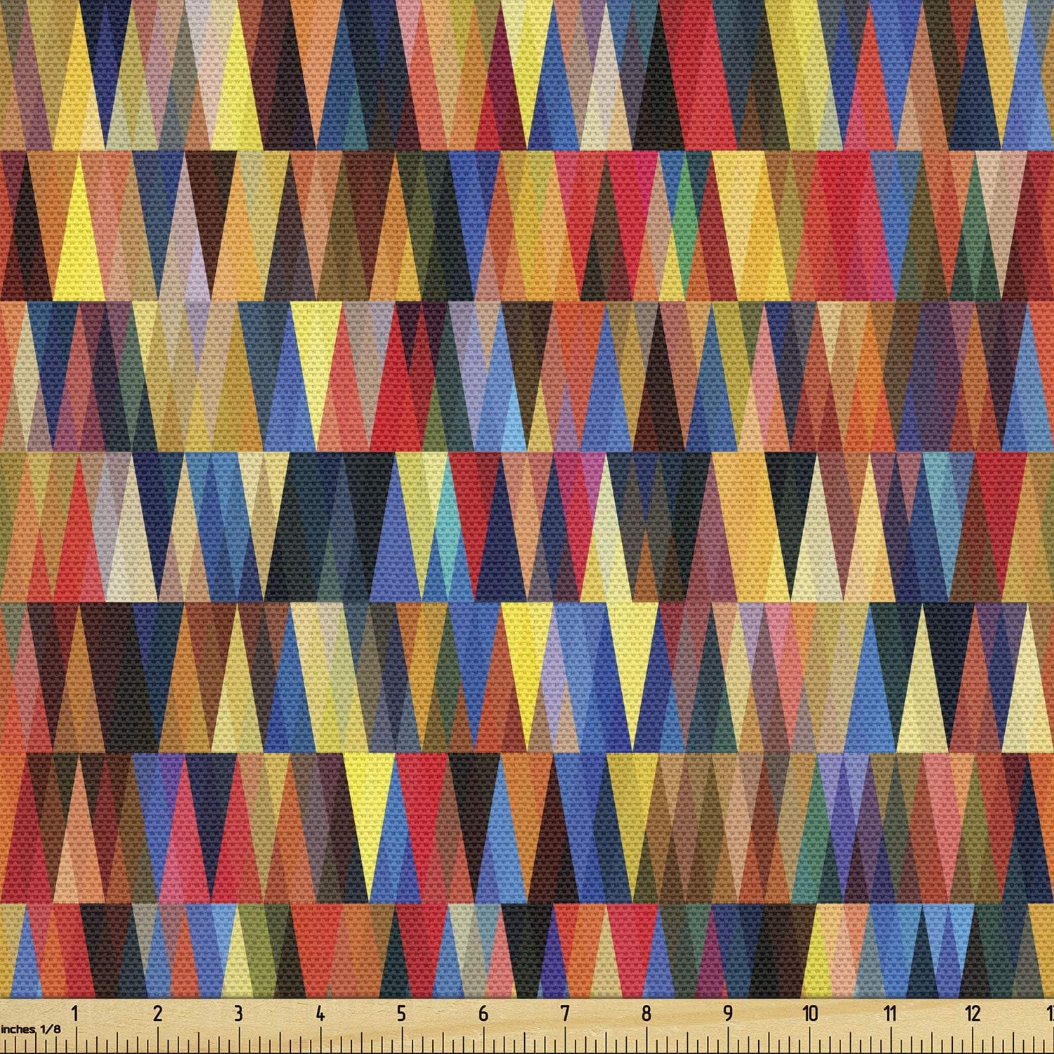 Amazon.com: Lunarable Abstract Triangle Fabric by The Yard, Funky ...