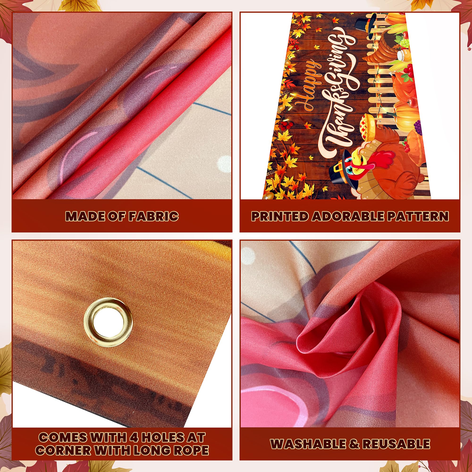 Snapklik.com : Happy Thanksgiving Banner - XtraLarge, 72x44 Inch Happy ...