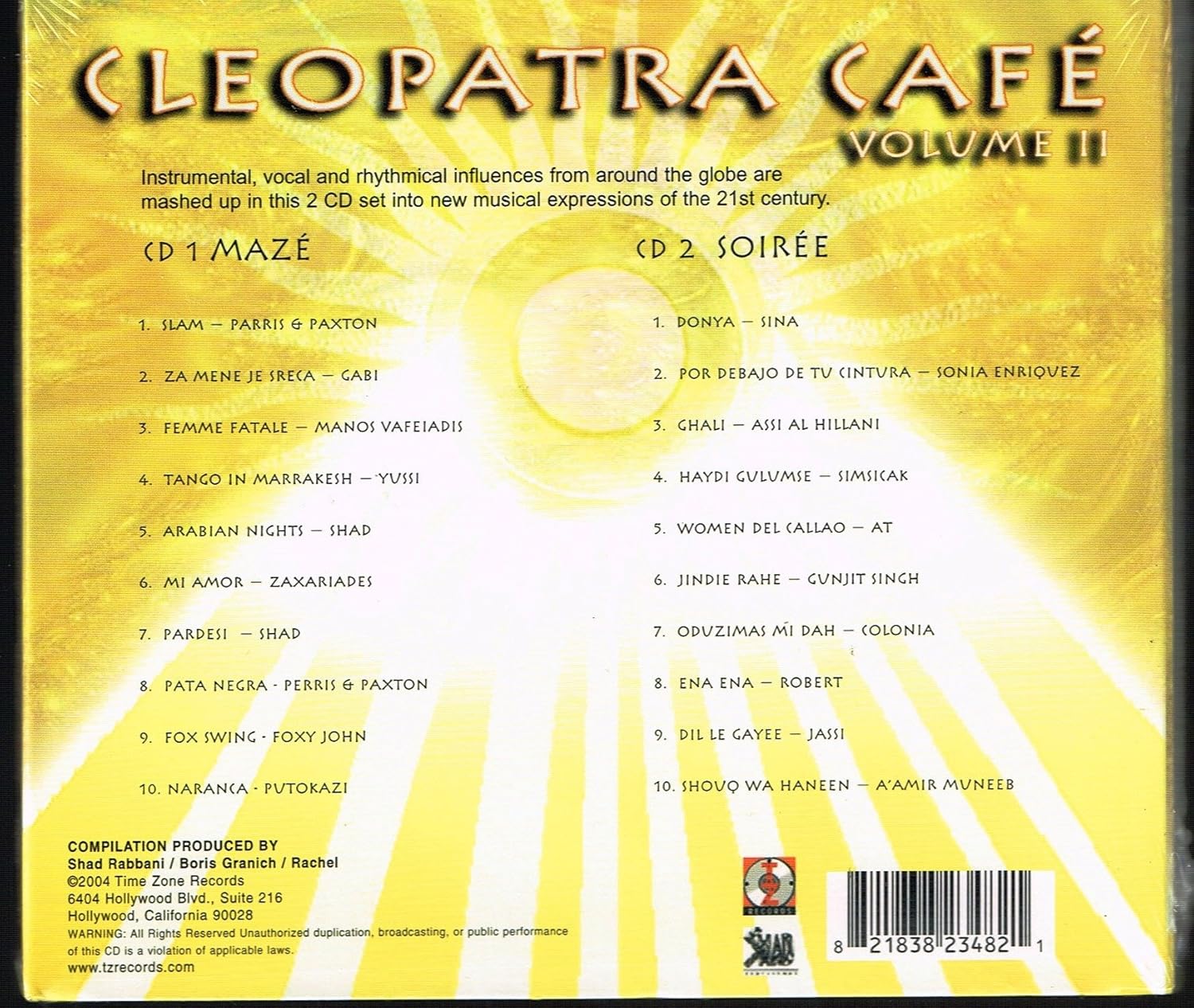 Vol. 2-Cleopatra Cafe: CLEOPATRA CAFE 2 / VARIOUS: 0821838234821 ...