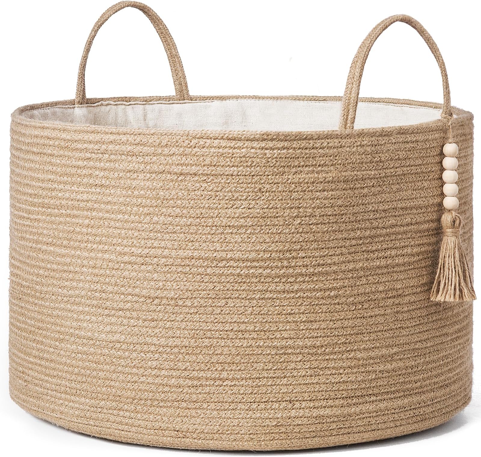 Amazon.com: Household Essentials Large Wicker Floor Storage Basket with ...