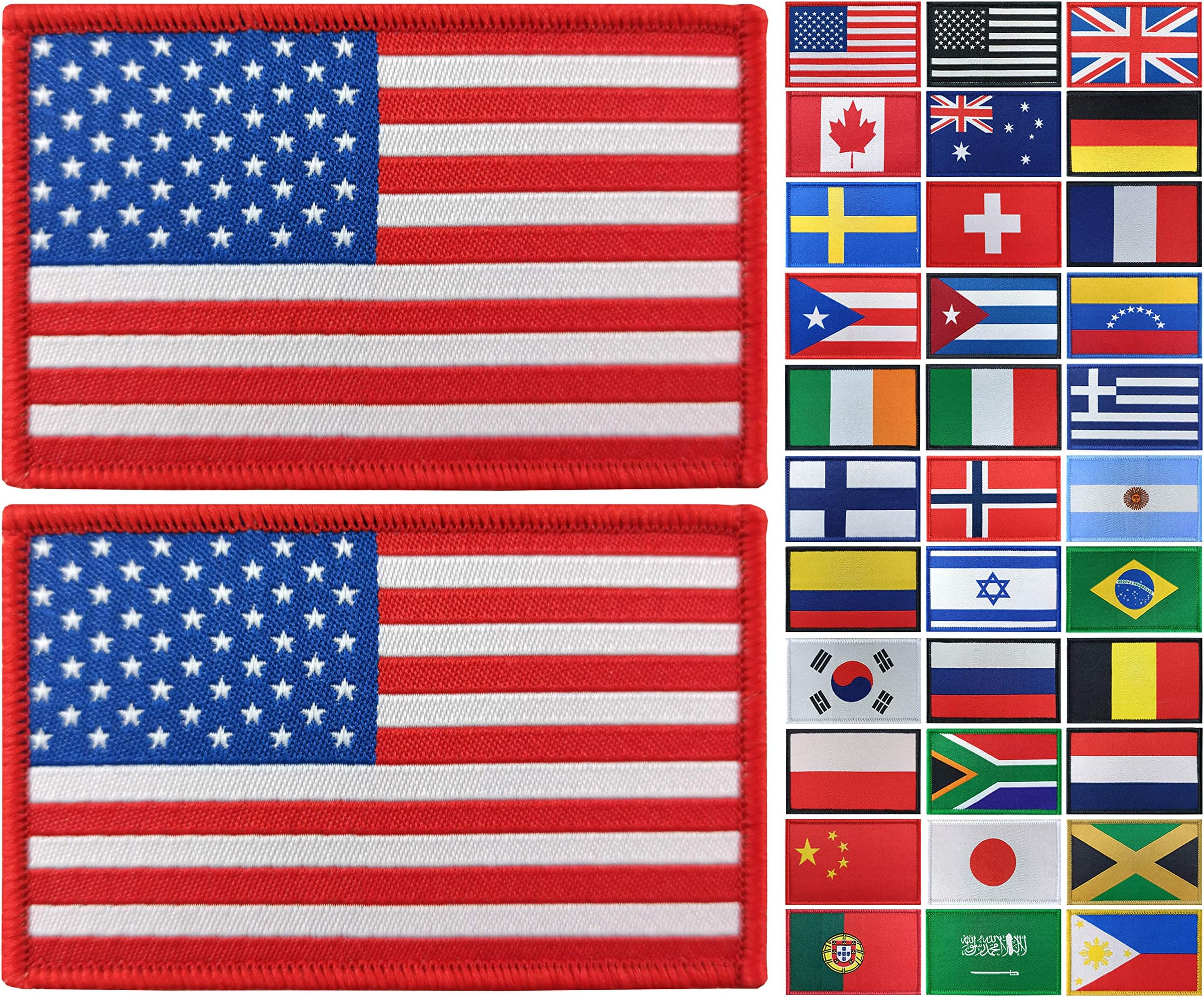 Amazon.com: Antrix 6-Piece Embroidered Hook and Loop Patches - American ...