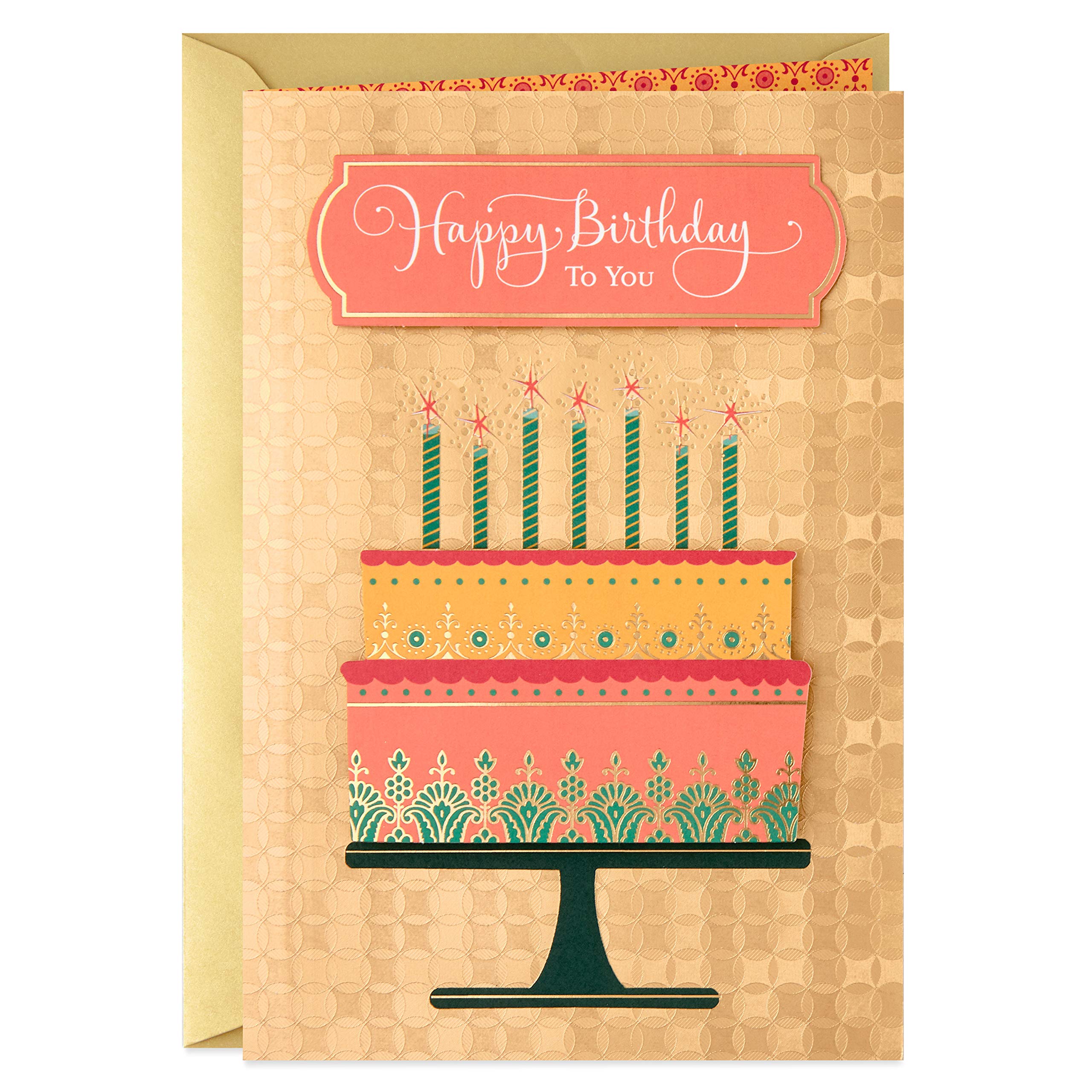 Buy Hallmark Golden Thread Birthday Card (Birthday Cake) Online at ...