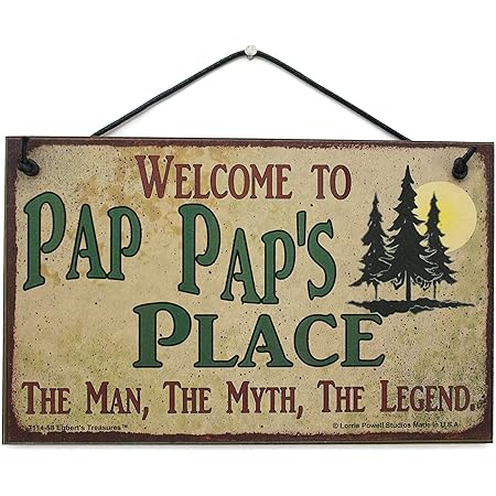 Amazon.com: Egbert's Treasures 5x8 Sign with Classic Car Saying Pap Pap ...