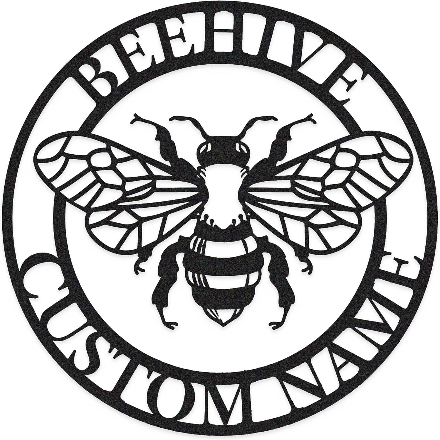 Amazon.com: Custom Metal Bee Sign, Personalized Bee Metal Name Sign ...