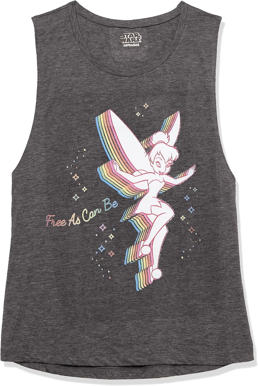 Amazon.com: Disney Tinkerbell Free as Can Be Women's Muscle Tank ...