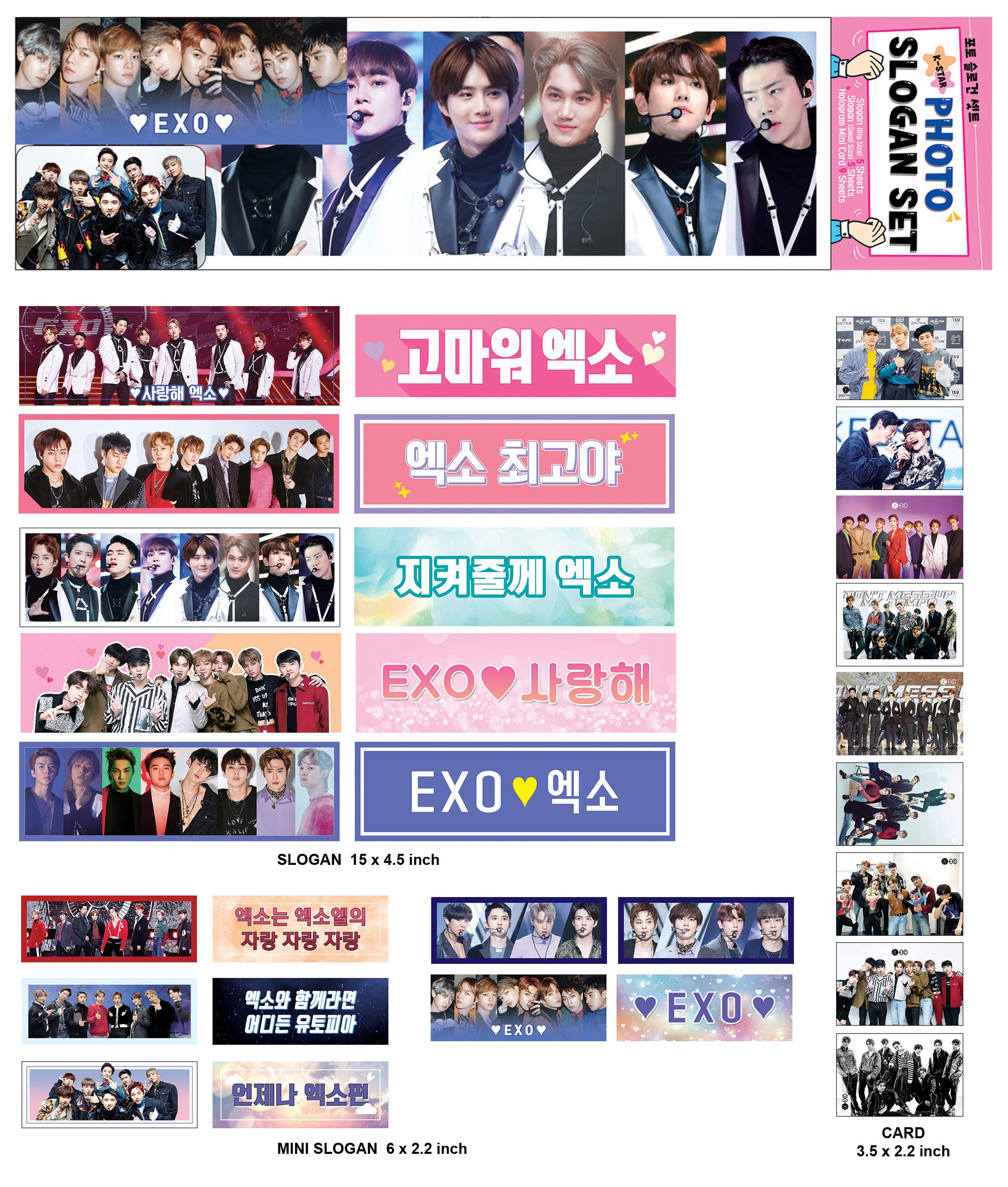 Buy 2019 NEW K-POP PHOTO SLOGAN SET (EXO) Online at desertcartINDIA