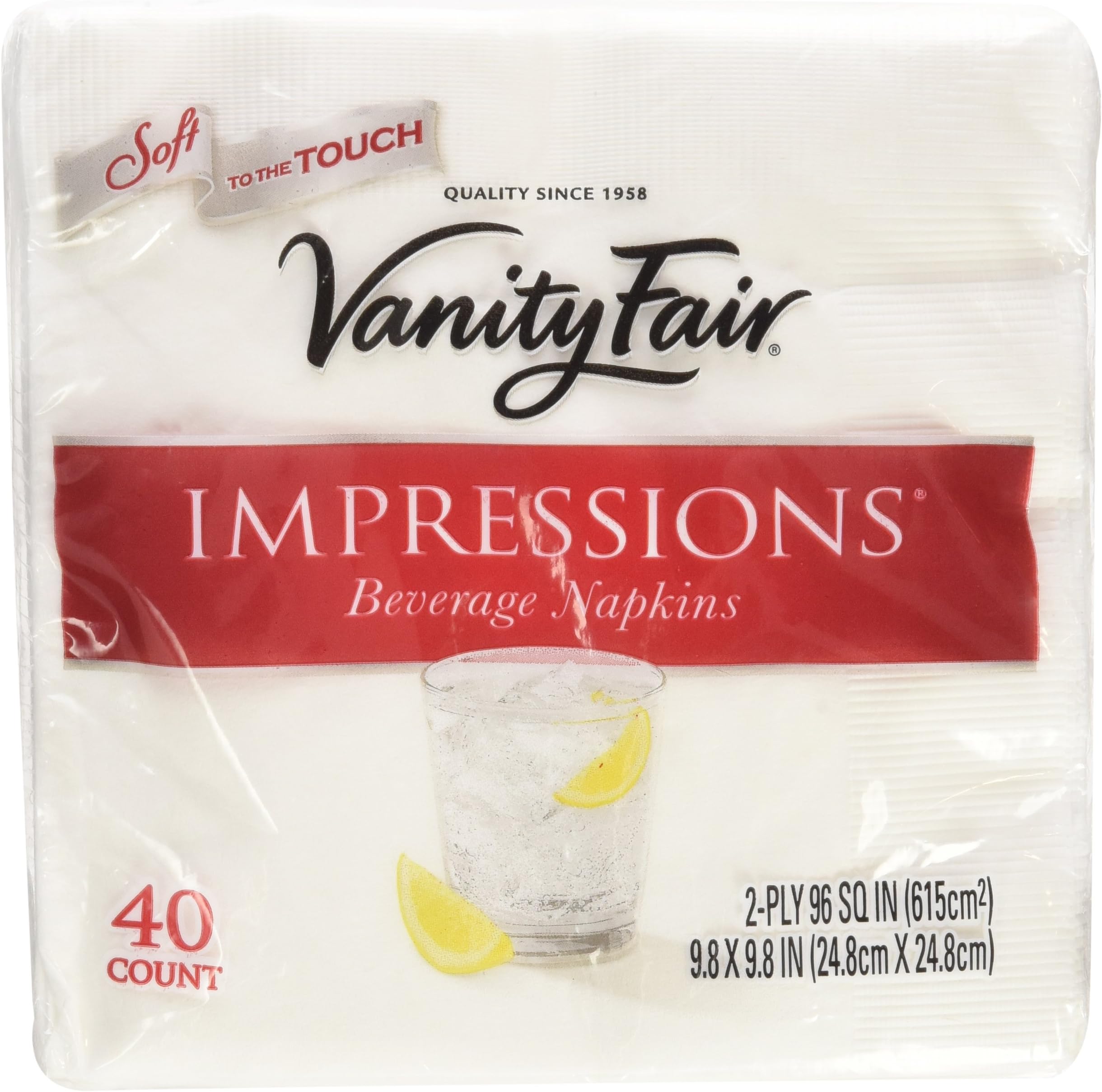 Amazon.com: Vanity Fair Entertain Disposable Paper Napkins, 40 Count ...