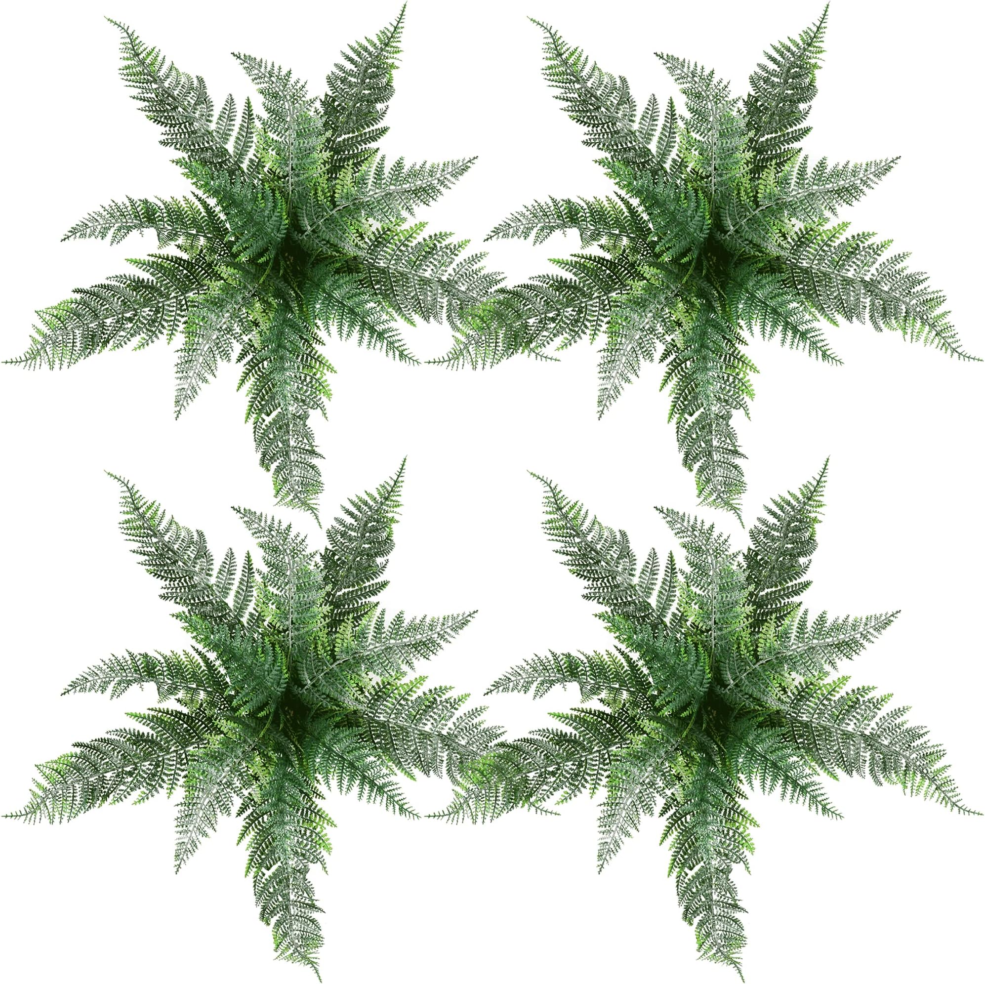 Amazon.com: wartleves 2Pcs Artificial Ferns for Outdoors, 24" Large ...