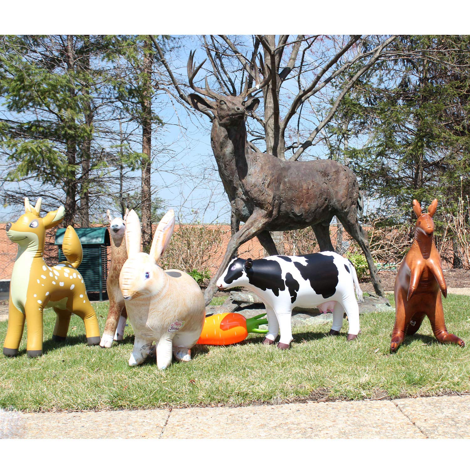 Snapklik.com : Inflatable Deer Animals Party Stuffed Animal 36" Tall