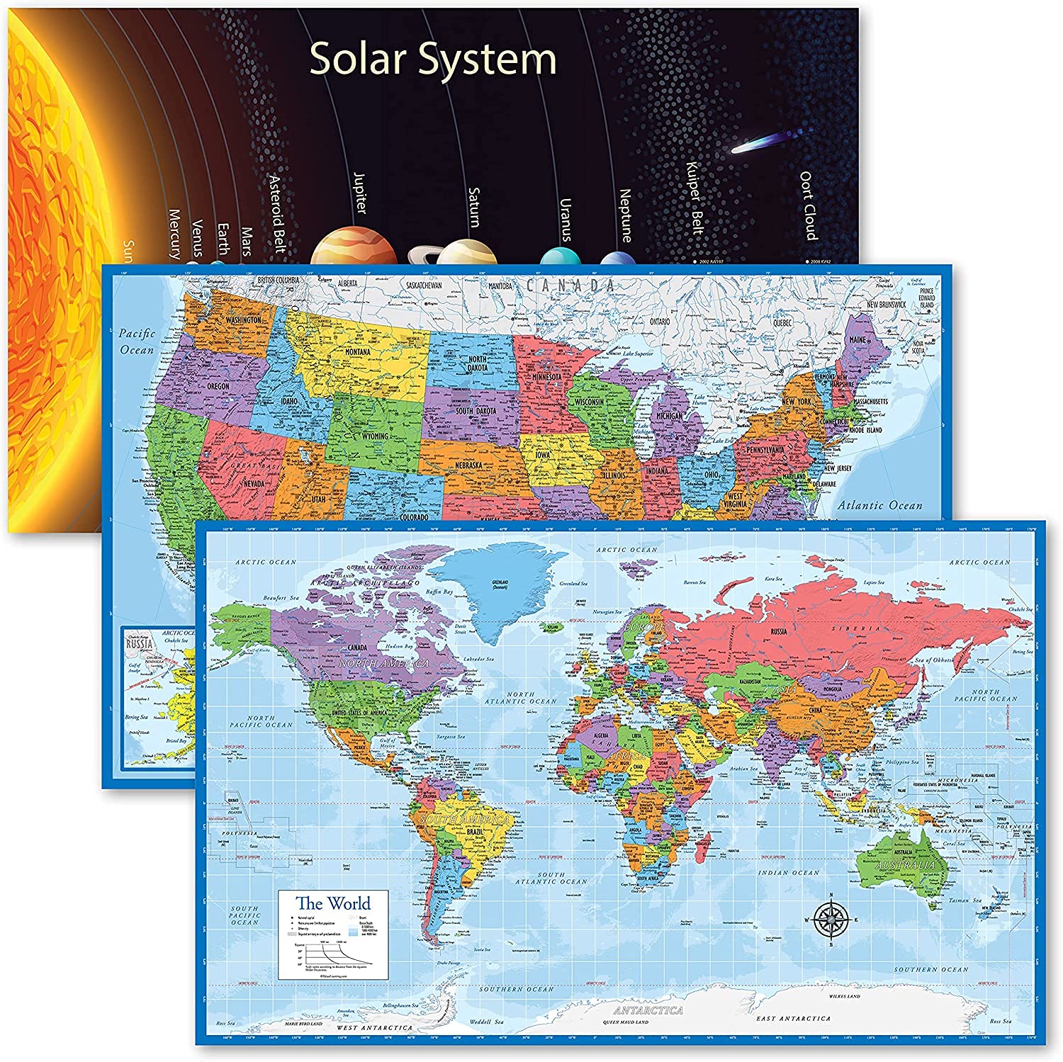 Solar System Educational Teaching Poster Chart Laminated Buy Traceease