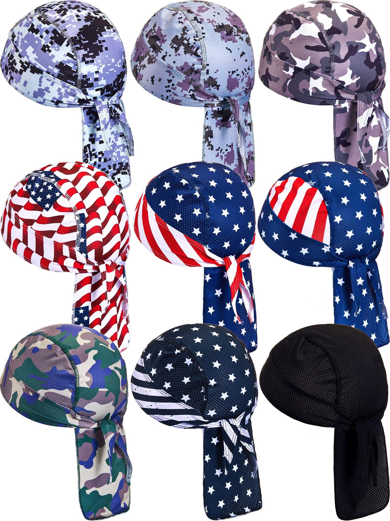 Amazon.com: US Marine Doo Rag Skull Cap Bandana Head Wrap Dorag with ...
