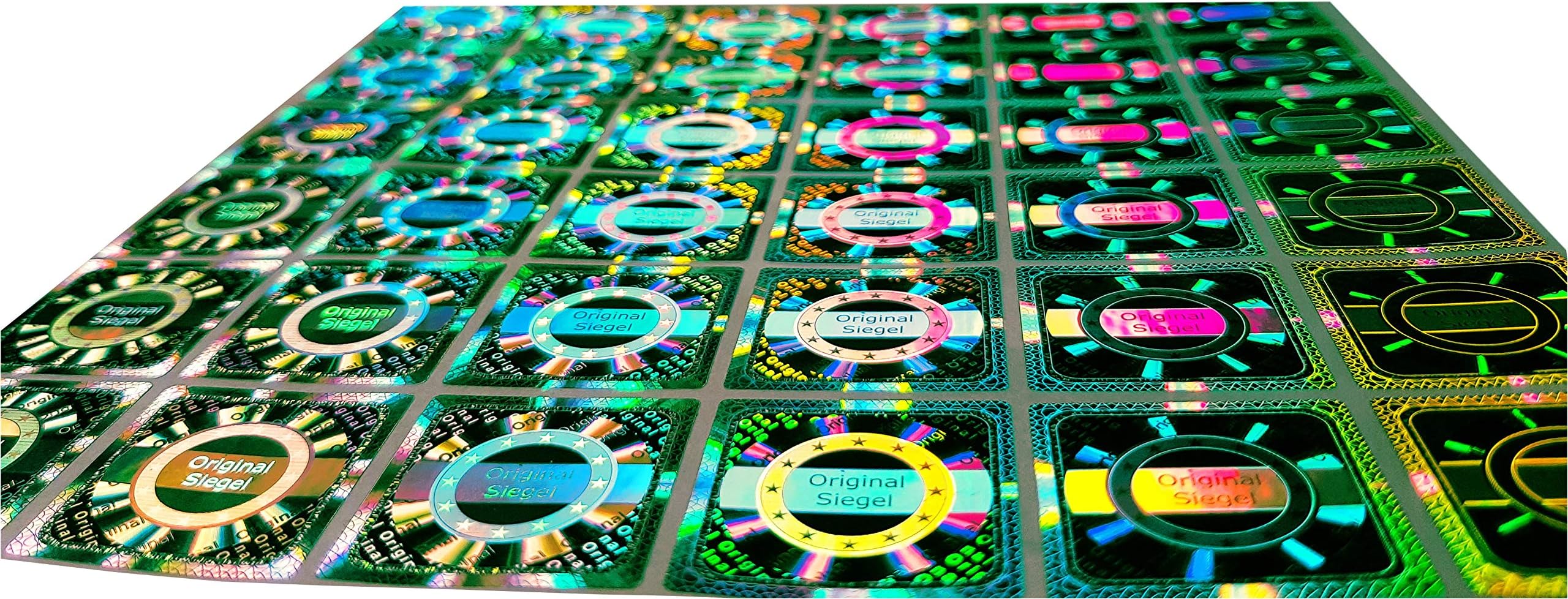 105 pcs - 3D Hologram Original Seal - Silver, 25mm, Tamper Proof - self ...