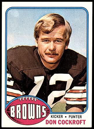 Amazon.com: 1976 Topps # 23 Don Cockroft Cleveland Browns-FB (Football ...