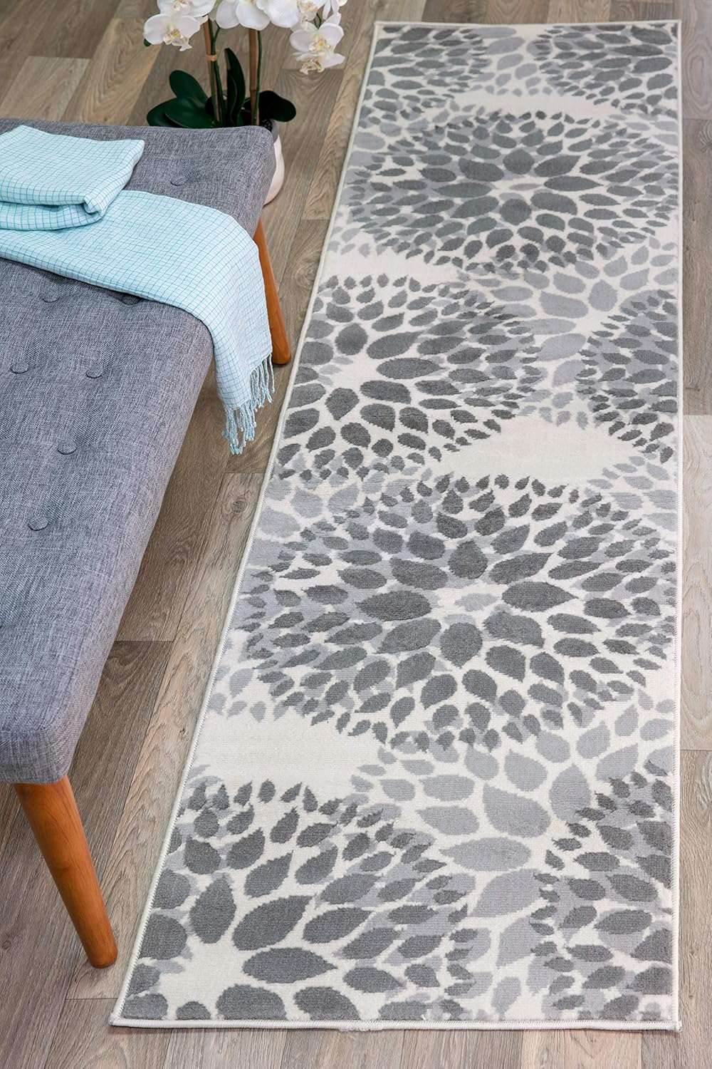 Amazon.com: Rugshop Modern Floral Circles Design for Living Room ...