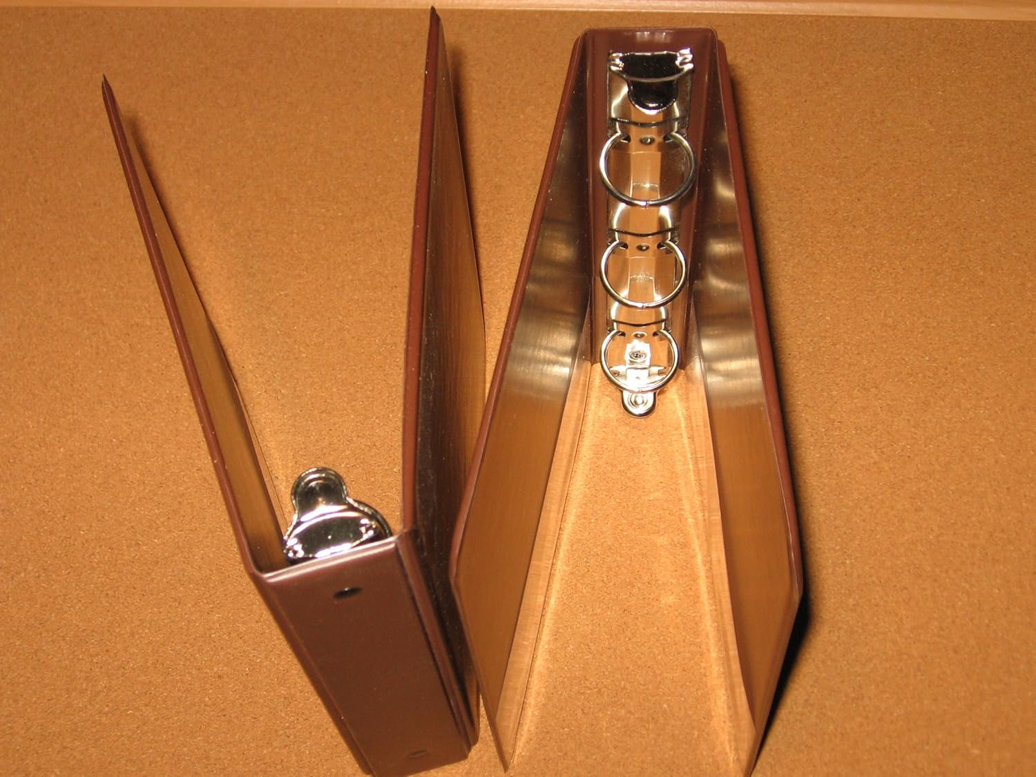 Amazon.com : ShopIcolorGifts Lot of 2 (Two) Brown Binders 3-Ring Spine ...