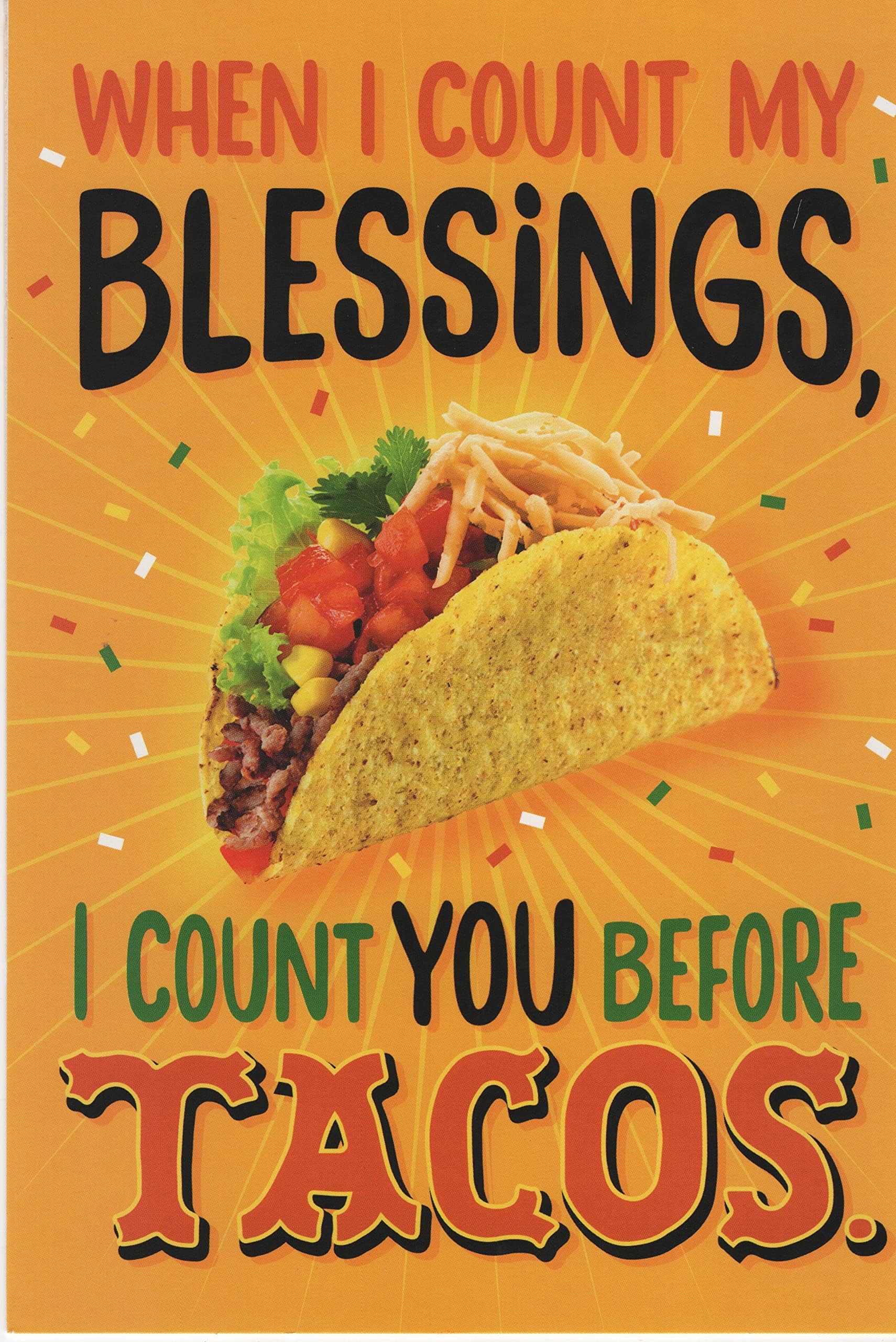 Amazon.com : Heartline Tacos Funny Happy Birthday Card - When I Count ...