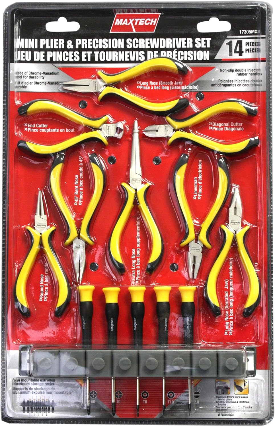 Maxtech 17305MX 14 Piece Mini Pliers and Precision Driver Set - Hand ...