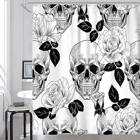 Amazon.com: FMSHPON Creative Skull Tree Black Eagle Shower Curtain 60 x ...