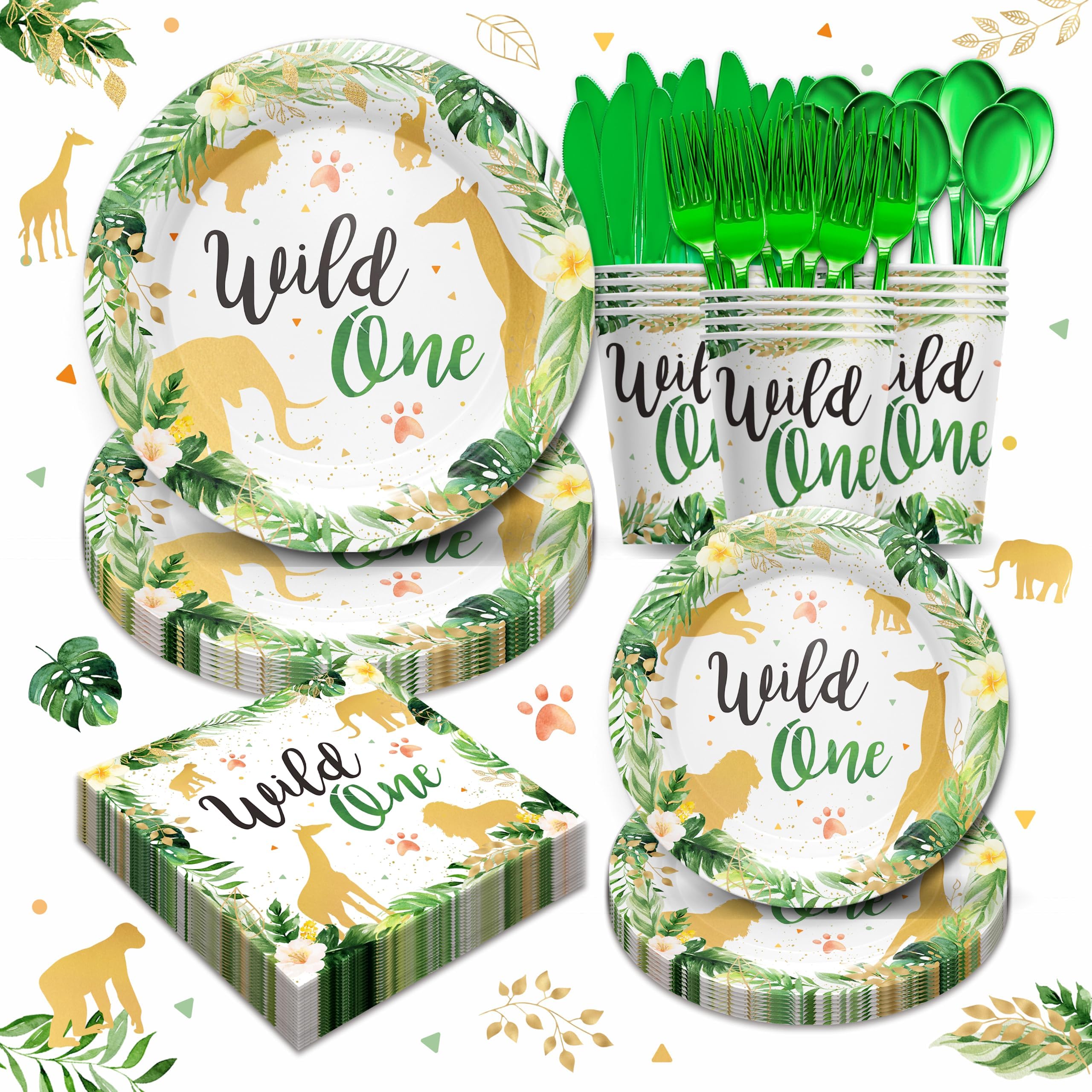 Amazon.com: APOWBLS Wild One Birthday Decorations For Boys Tableware ...