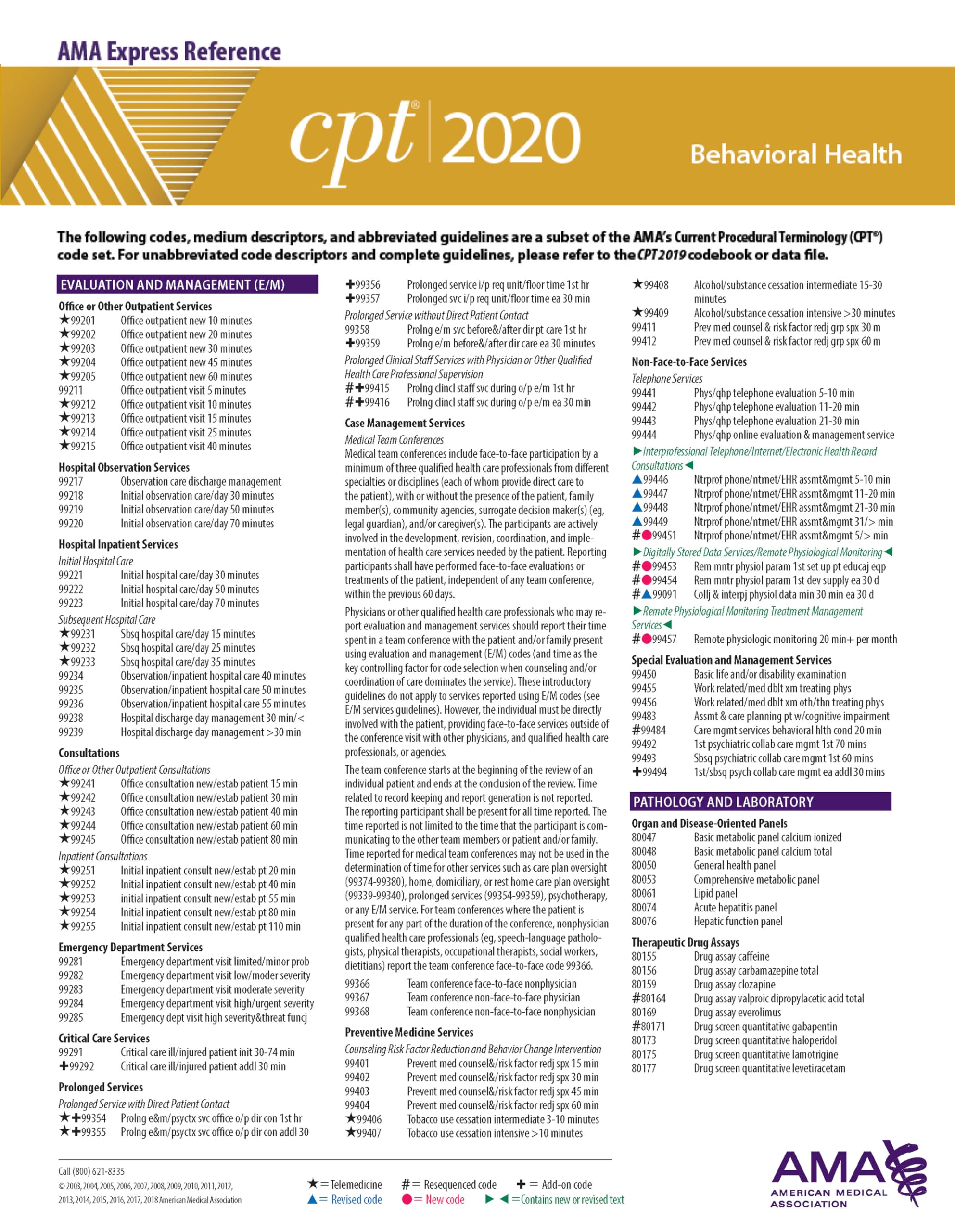 Amazon.com: Behavioral Health (CPT 2020 Express Reference Coding Card ...