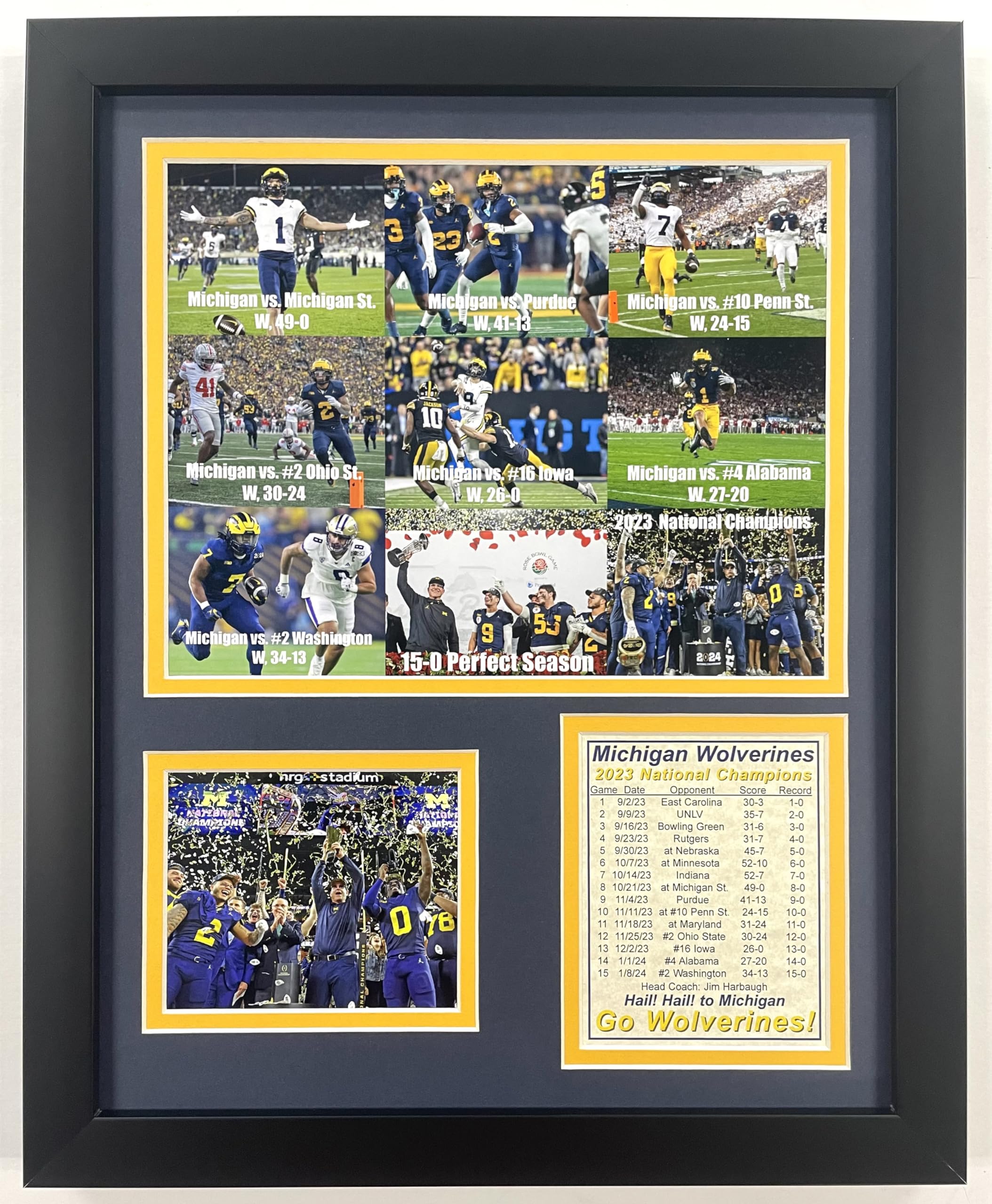 Amazon.com: Michigan Football | 2023 CFP National Champions | Framed ...