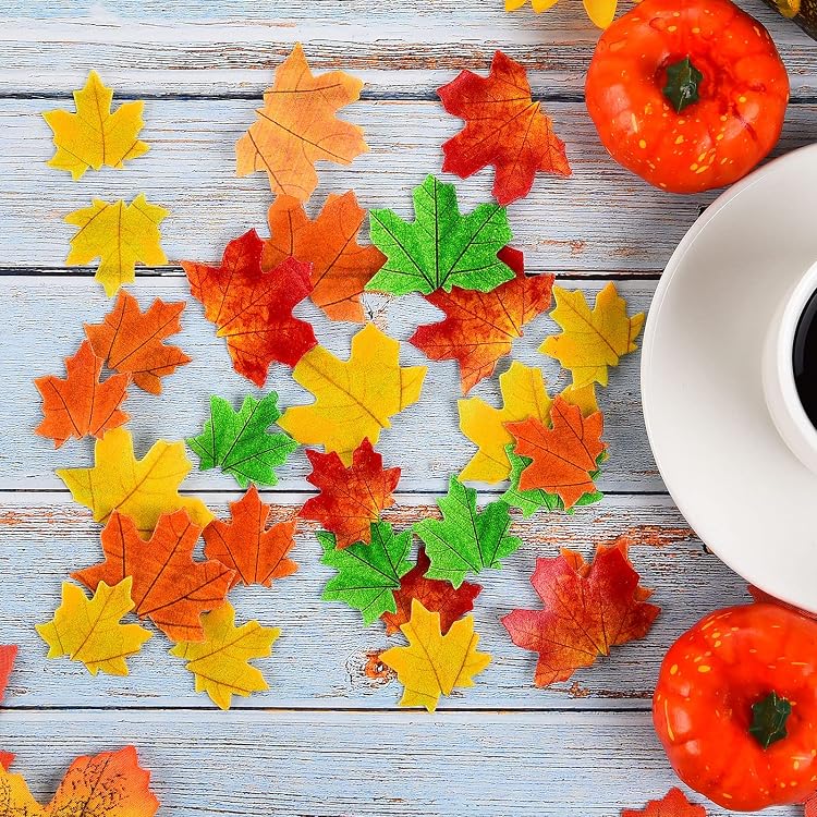 Zonon 111 Pieces Fall Leaves Cake Decorations Maple Leaves Cake Topper ...